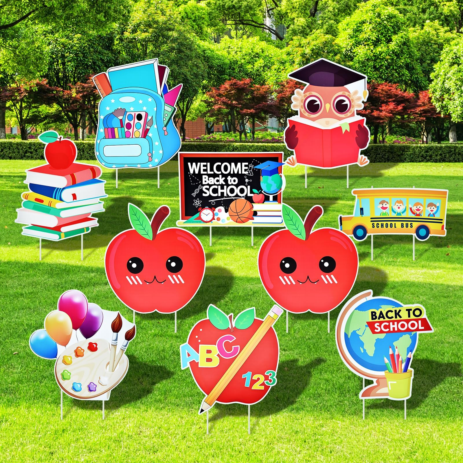 Amazon.com : Quera 12 Pcs Welcome Back to School Yard Signs with Stakes ...