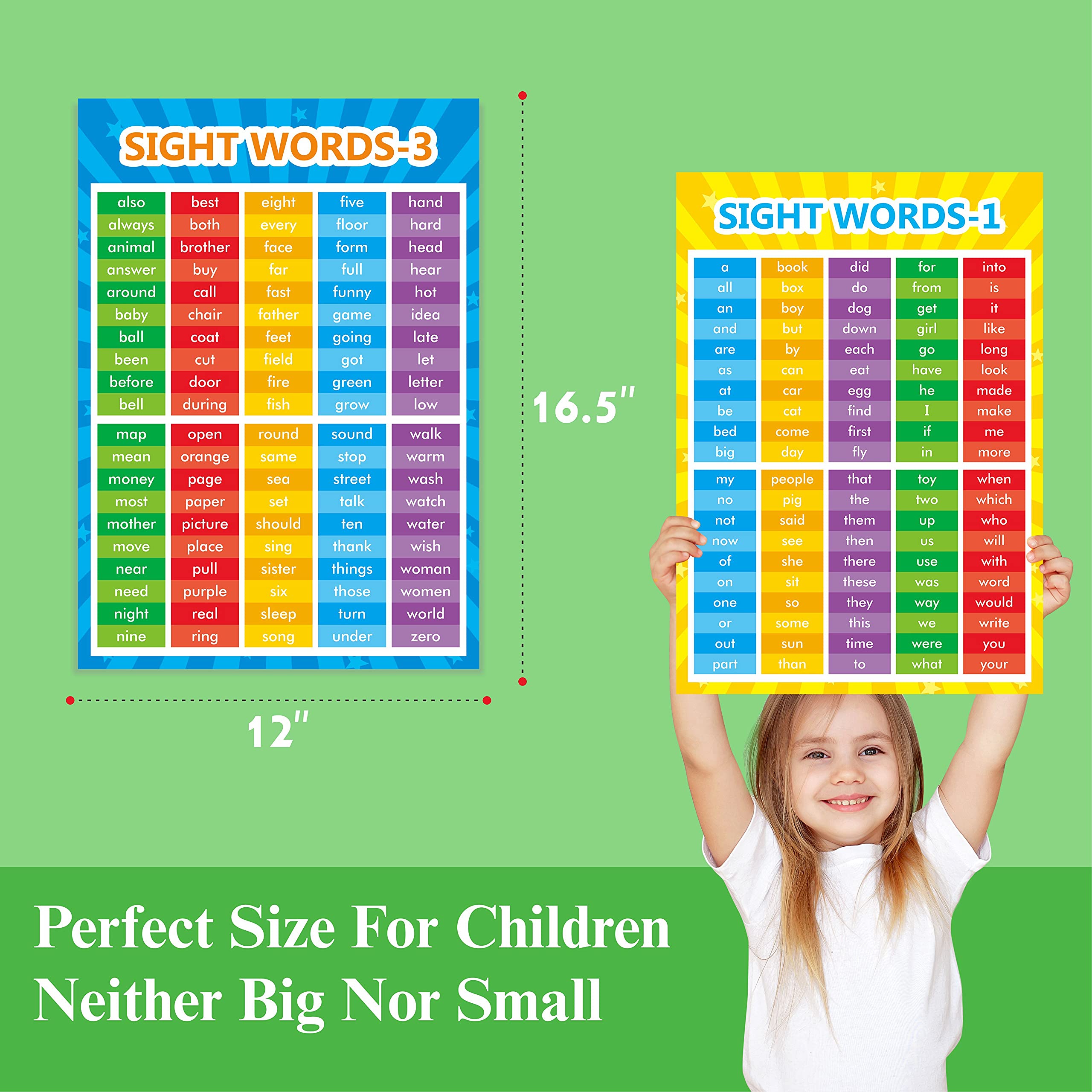 Snapklik.com : 6 PCs Educational Posters Sight Words And Affixes ...