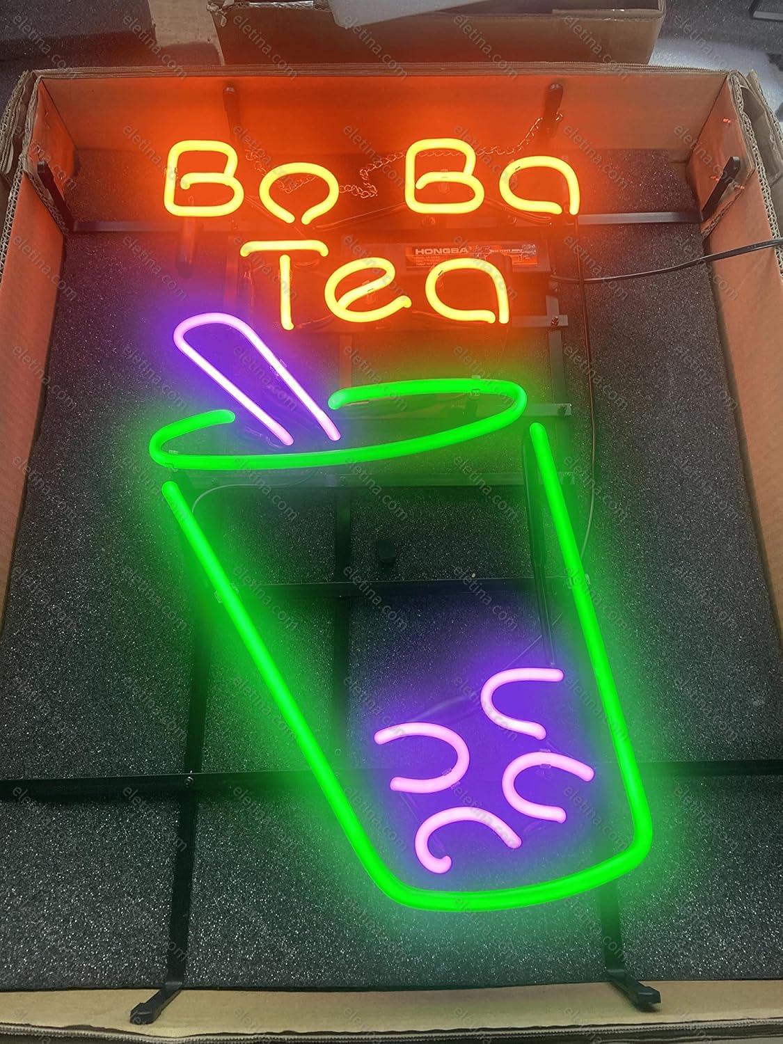 Neon Signs Beer Bar Boba Tea Glass Neon Signs for Pub Cafe Party Man ...