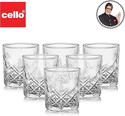 Buy CELLO Amore Glass Tumblers | Set of 6 | 325ml | Clear Online at Low ...
