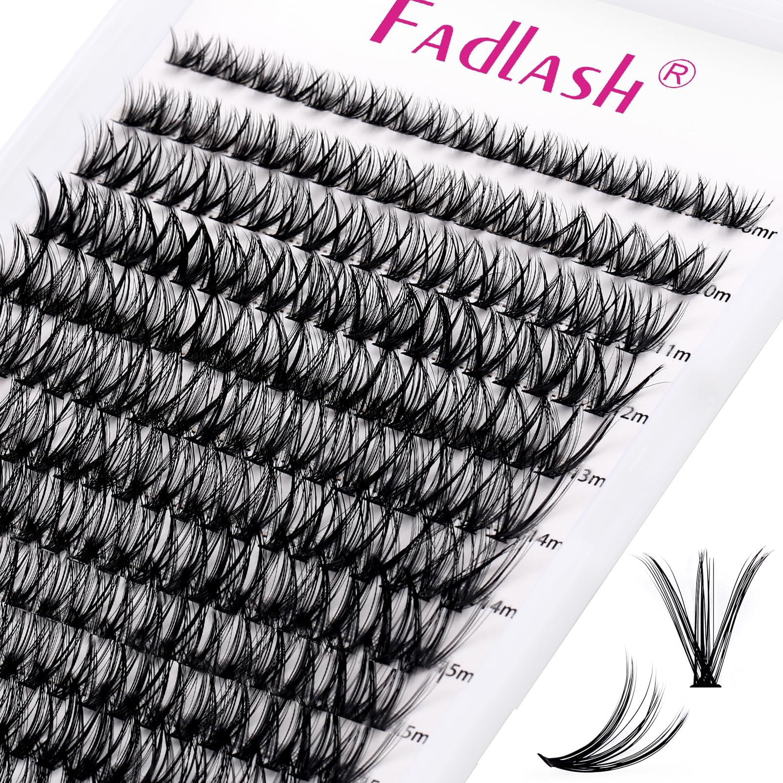 Amazon.com: Lash Clusters Individual Lashes Cluster Mixed Tray D Curl ...