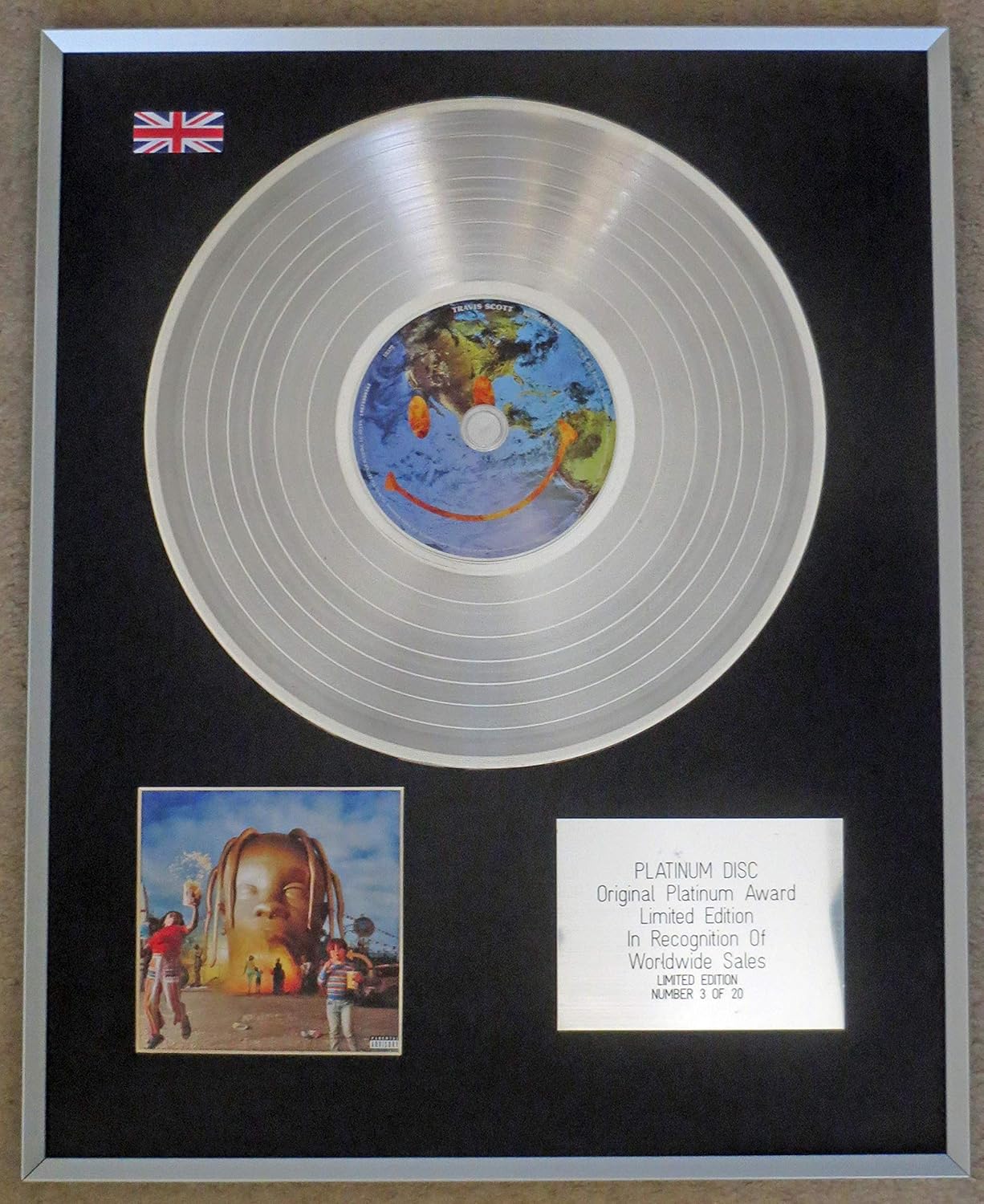 Century Music Awards TRAVIS SCOTT - Disco di platino CD in edizione ...