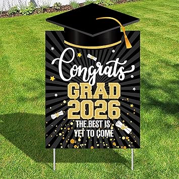 KatchOn, Graduation Yard Sign 2026 with Stakes -16 Inch | Congrats Grad ...