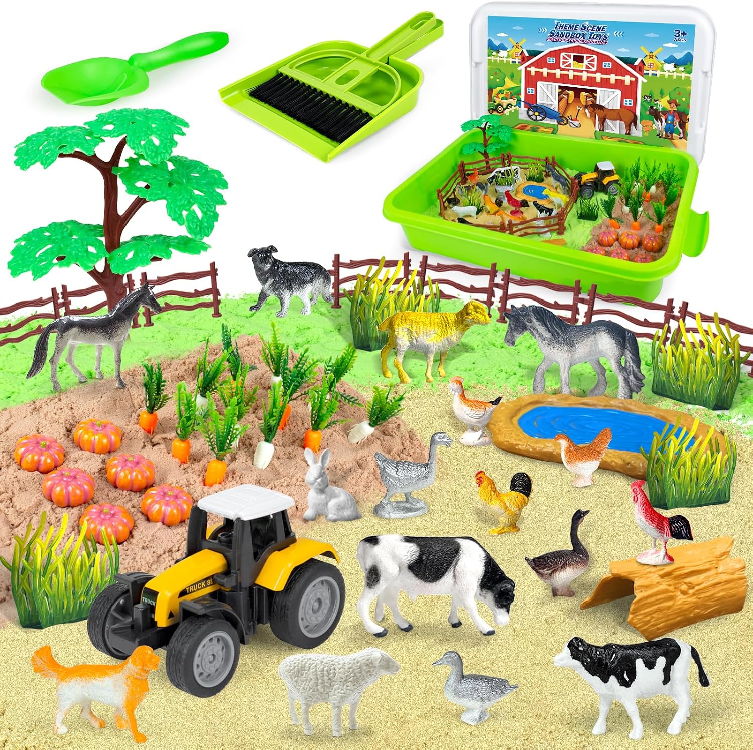 Amazon.com: Sensory Bins Farm Animals Toys for Toddlers,Sensory Toys ...