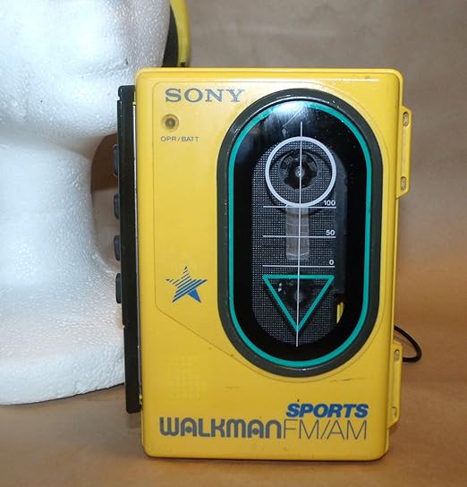 Amazon.com: SONY Sports WALKMAN FM/AM/Cassette WM-F45 ~ Yellow ~ Water ...