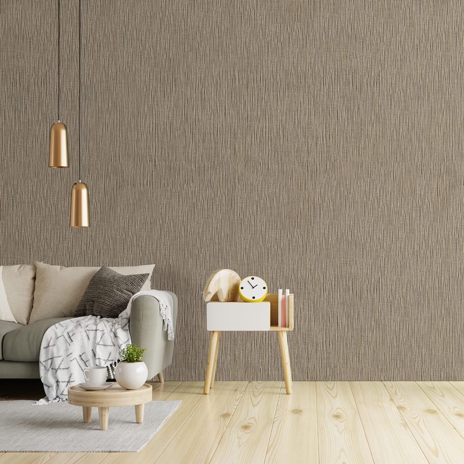 Modern Brown Textured Wallpaper