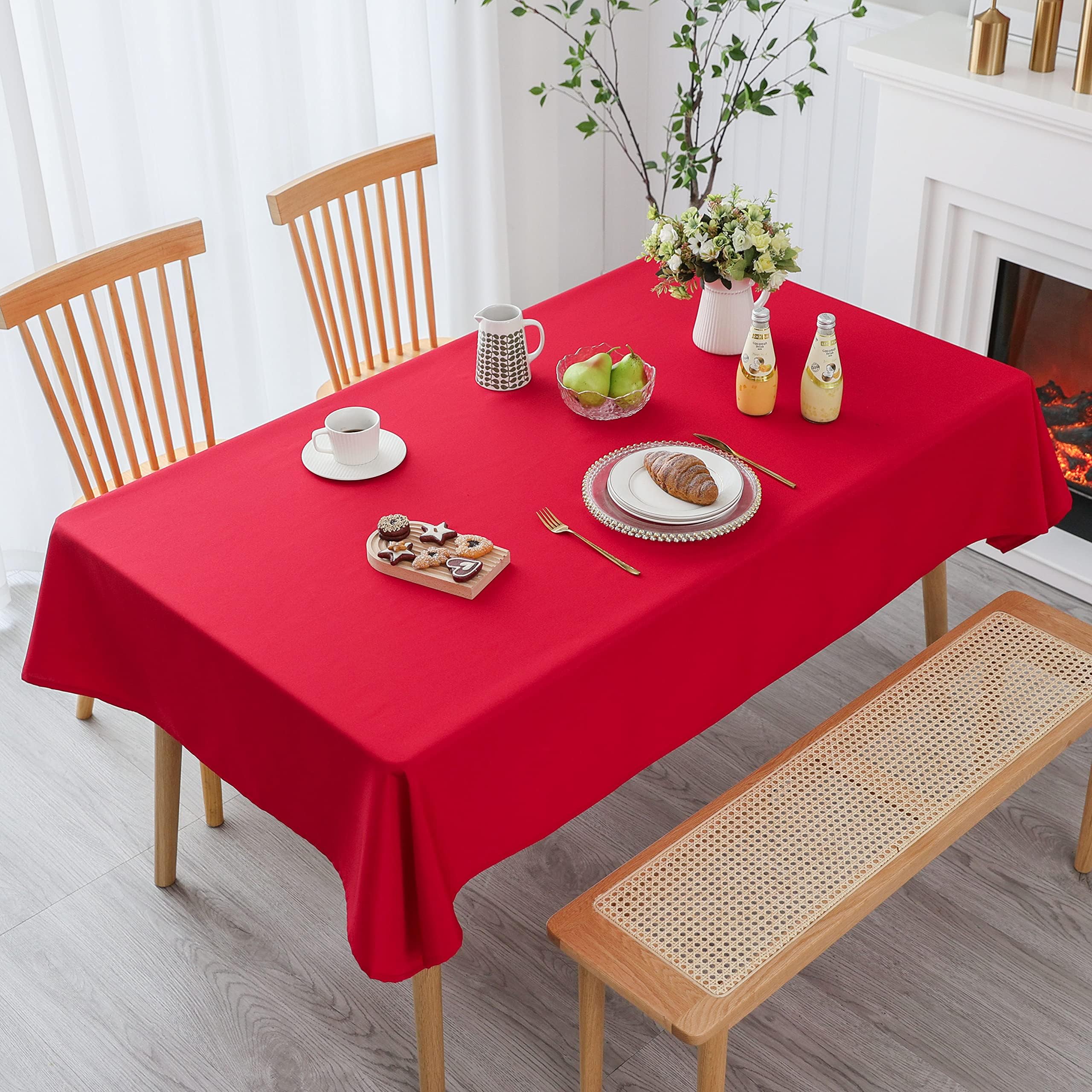 Amazon.com: Fokitut 2 Pack Waterproof Rectangle Tablecloth, 60x120 Inch ...