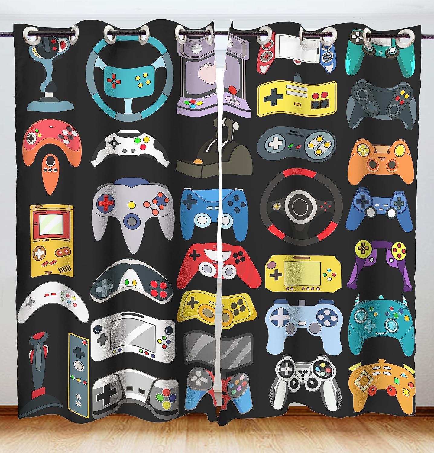 Amazon.com: mashmallow wheel Kids Game Window Curtain Panels Blackout ...
