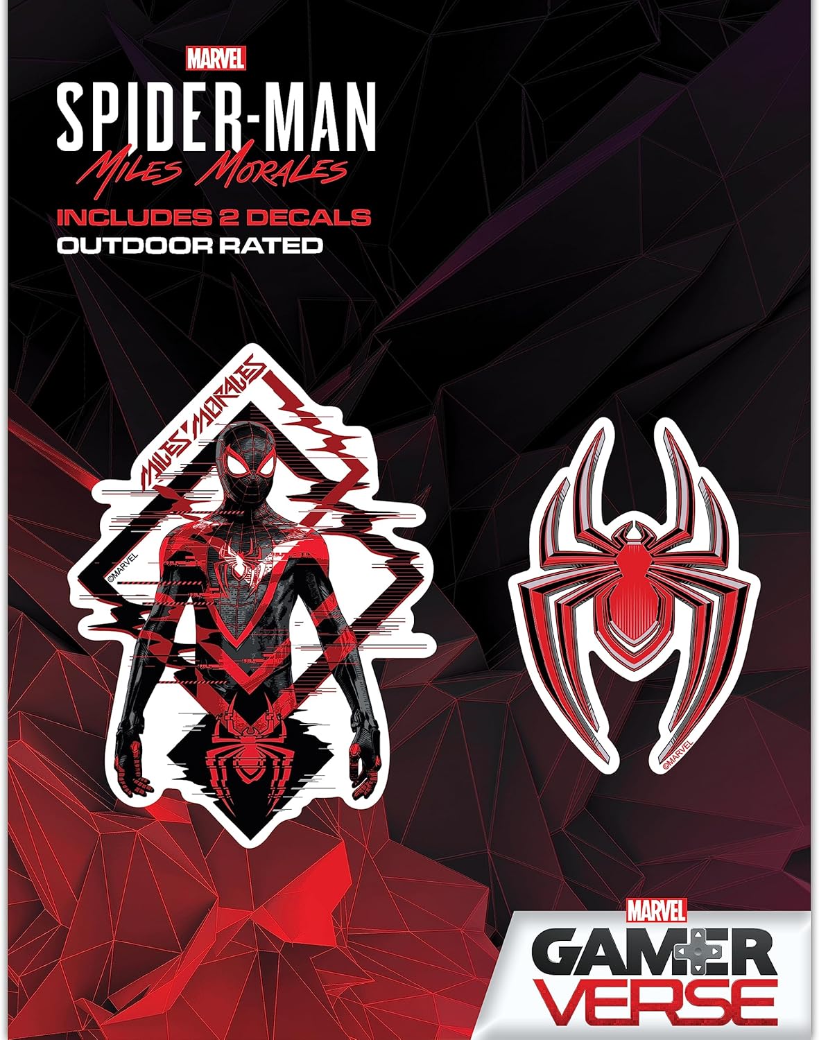 Amazon.com: Marvel Miles Morales Decals - Set of 2 Spider-Man Vinyl ...