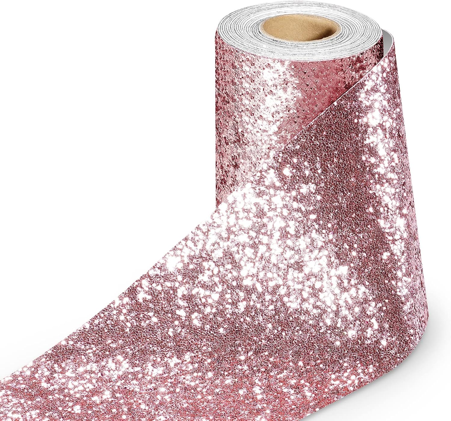 Stickyart Light Pink Glitter Wallpaper Roll Peel and Stick Sequins ...