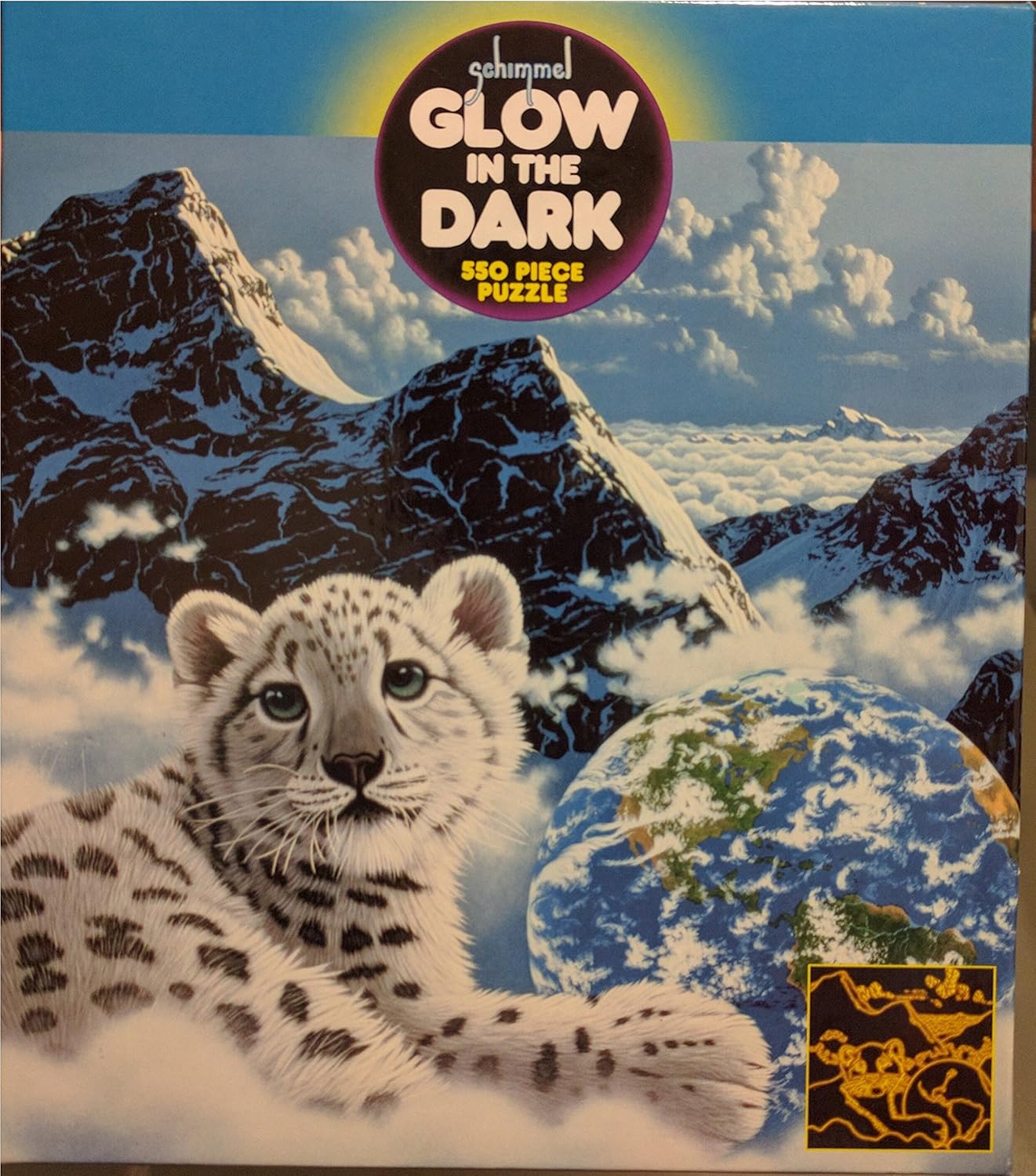 Schimmel Glow in The Dark Snow Leopard 550 Piece Jigsaw Puzzle, Jigsaw ...