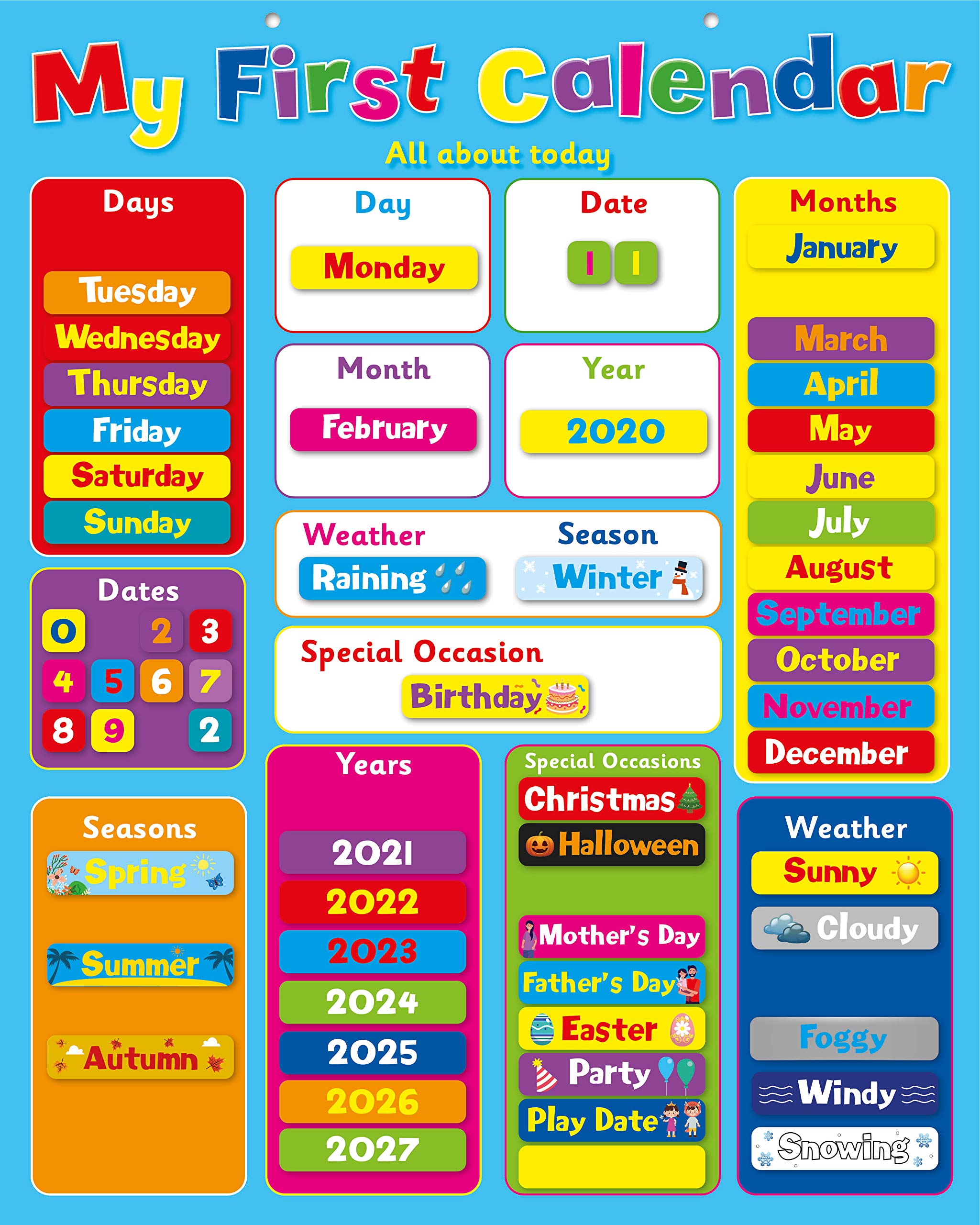 Buy Buddy & Barney | MY FIRST | Magnetic Wall Weather Chart, for kids ...