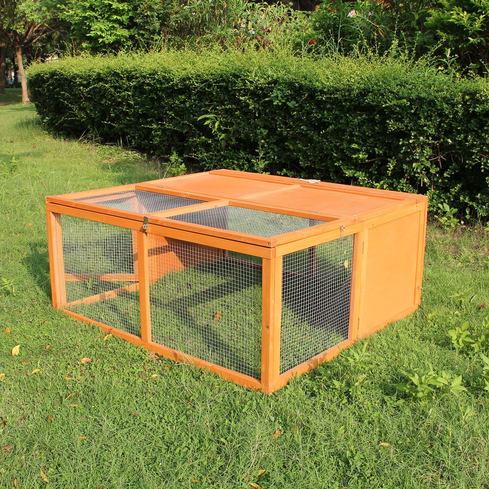 Lifeand Wooden Chicken Coop, Portable and Foldable Chicken Brooder Box ...