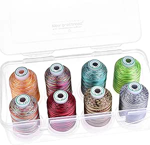 Amazon.com: New brothread - 20 Options - 8 Snap Spools of 1000m Each ...