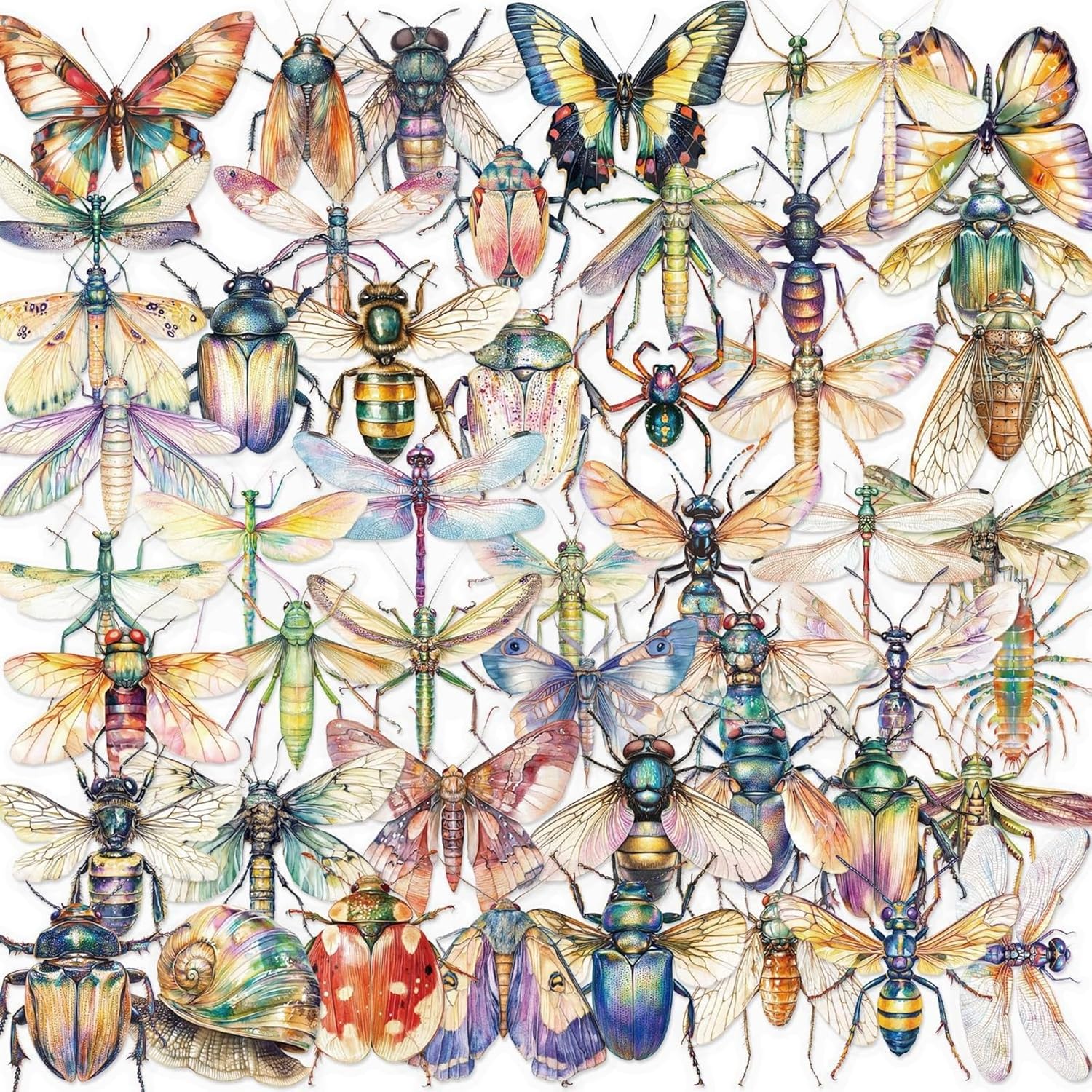 Amazon.com: 50Pcs Clear PET Insect Aesthetic Stickers for Scrapbooking ...