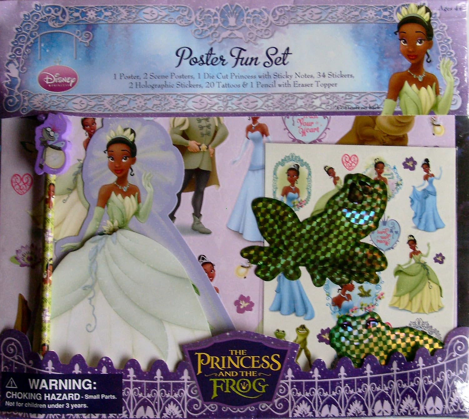 Amazon.com: Disney Princess & the Frog Princess Tiana Poster Fun Set ...