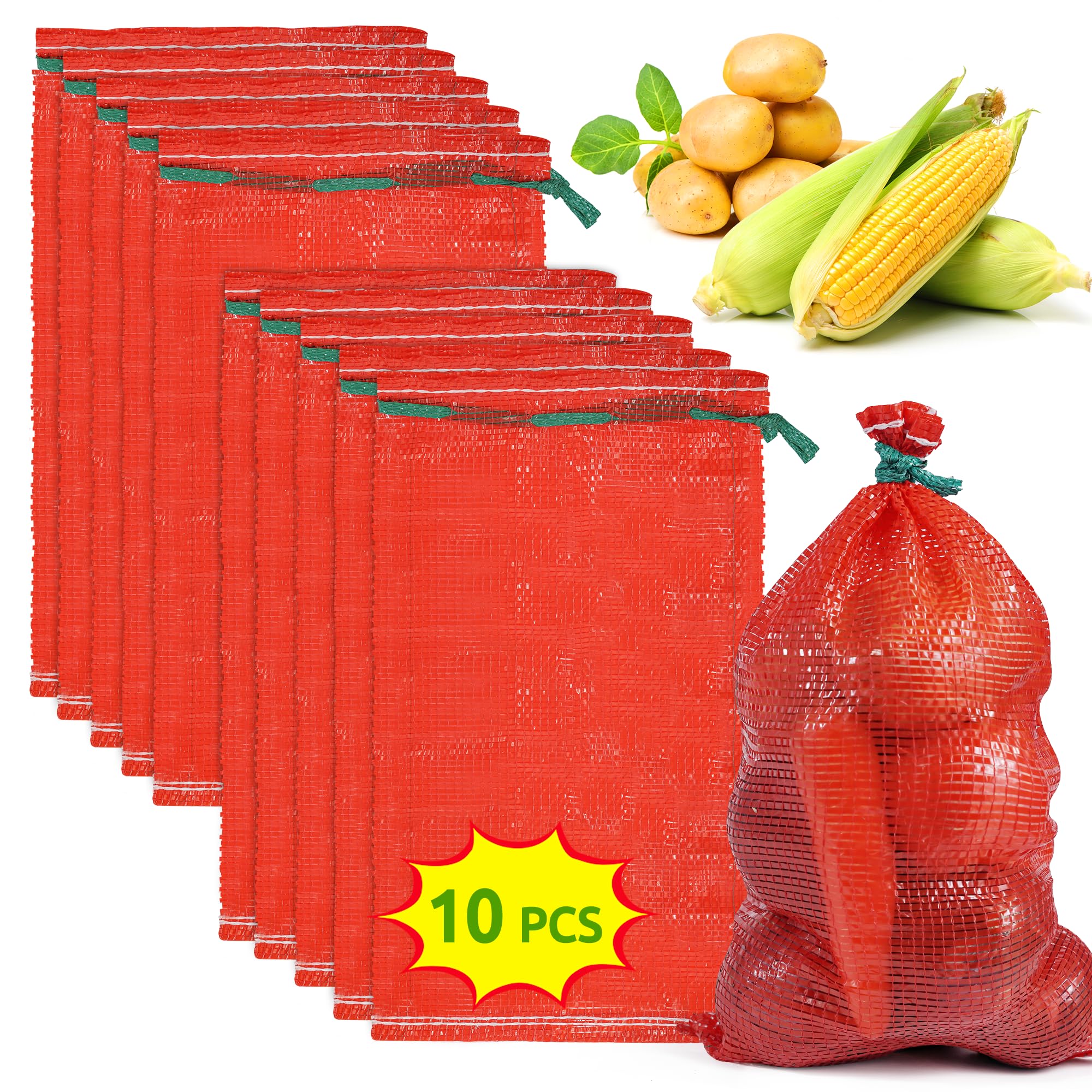 Amazon.com: TLAZZ 10 Pcs Mesh Onion Bags, 11" × 18" Mesh Produce Bags ...