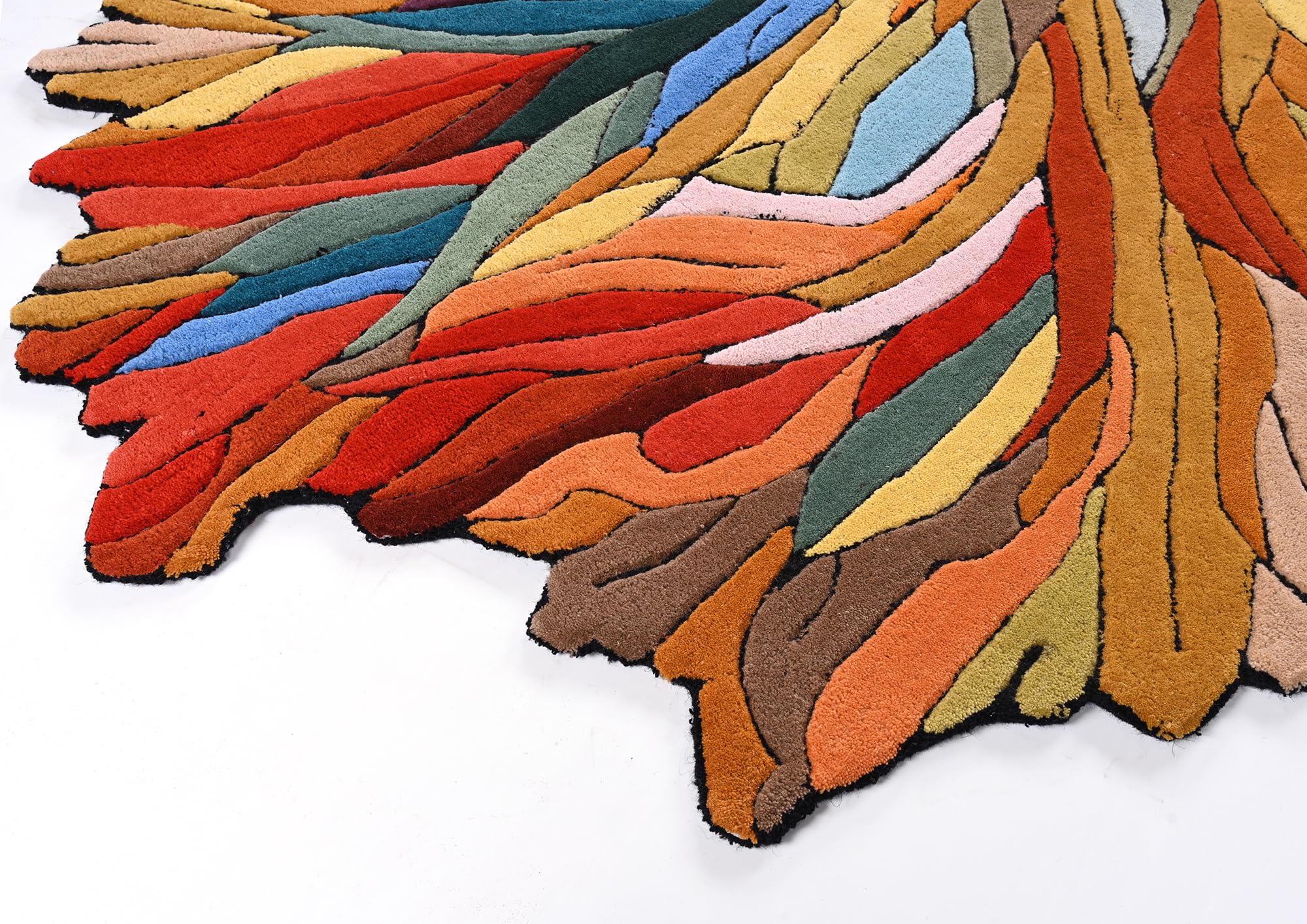 Restoration and Renovation Handmade Irregular Shape Wool Area Rug ...