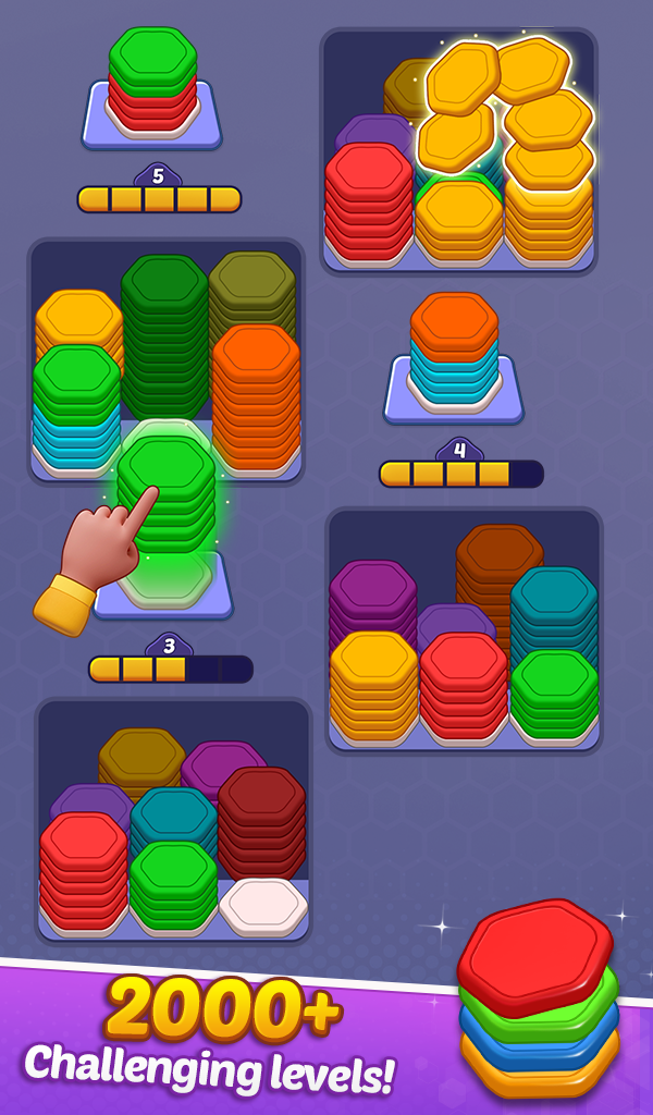 Hexa Stack - Sorting Puzzle 3D - App on Amazon Appstore