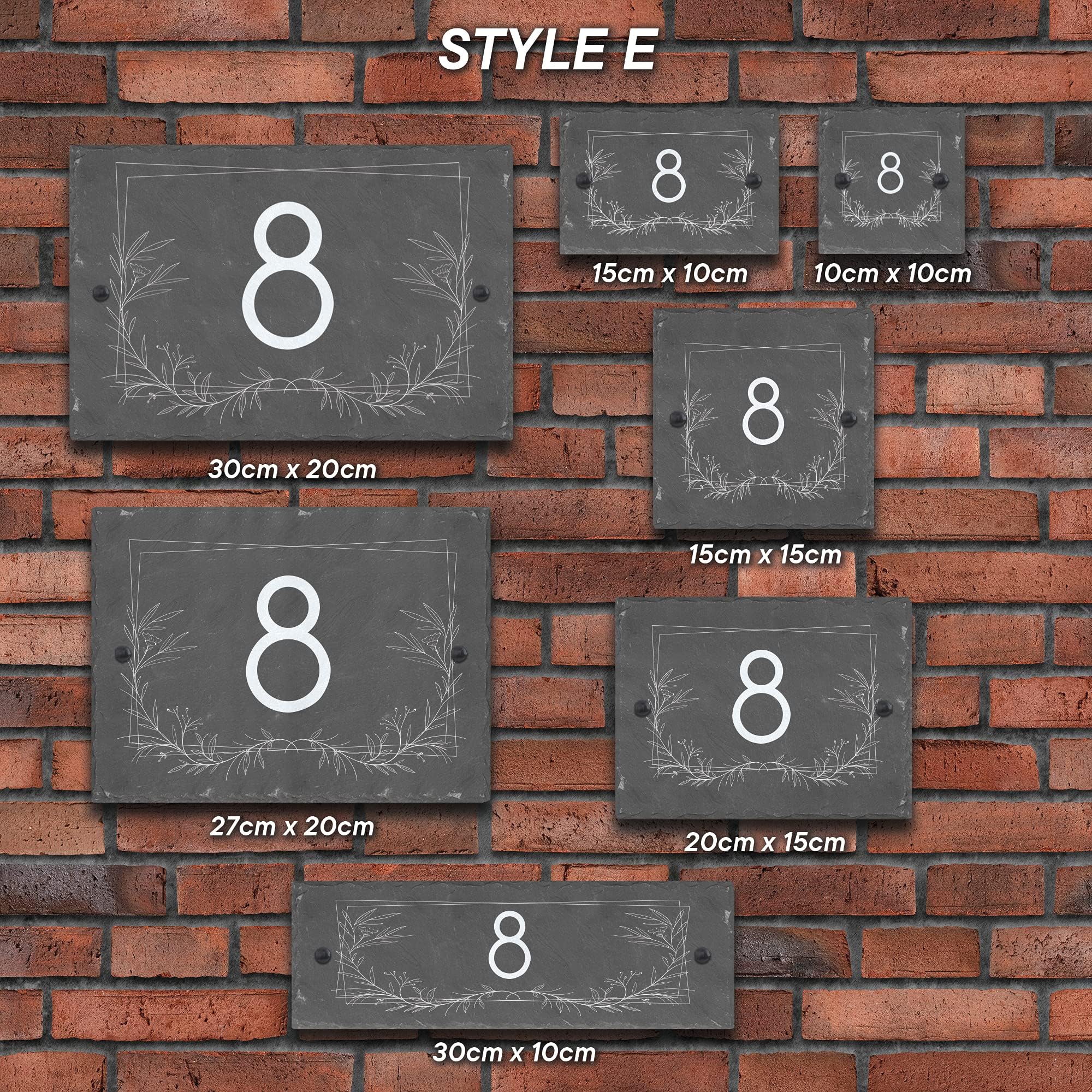 Rustic Slate House Gate Sign Plaque Door Number Personalised Name UV ...