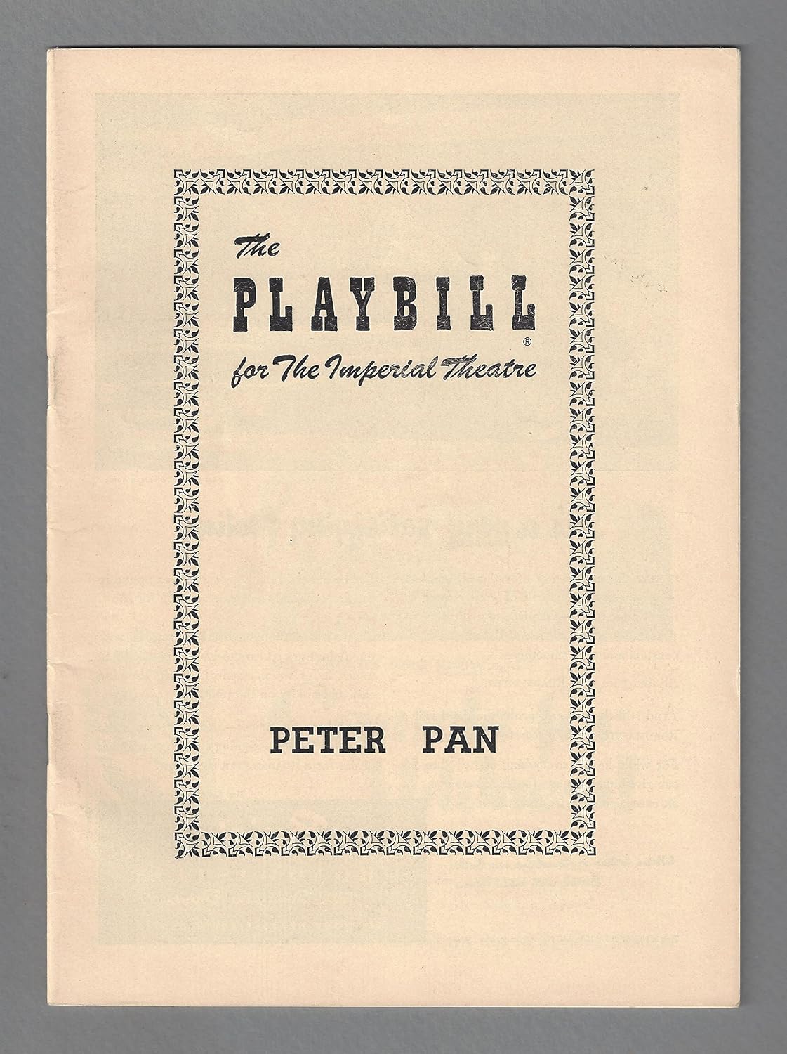 Jean Arthur "PETER PAN" Boris Karloff / Leonard Bernstein 1950 Broadway ...