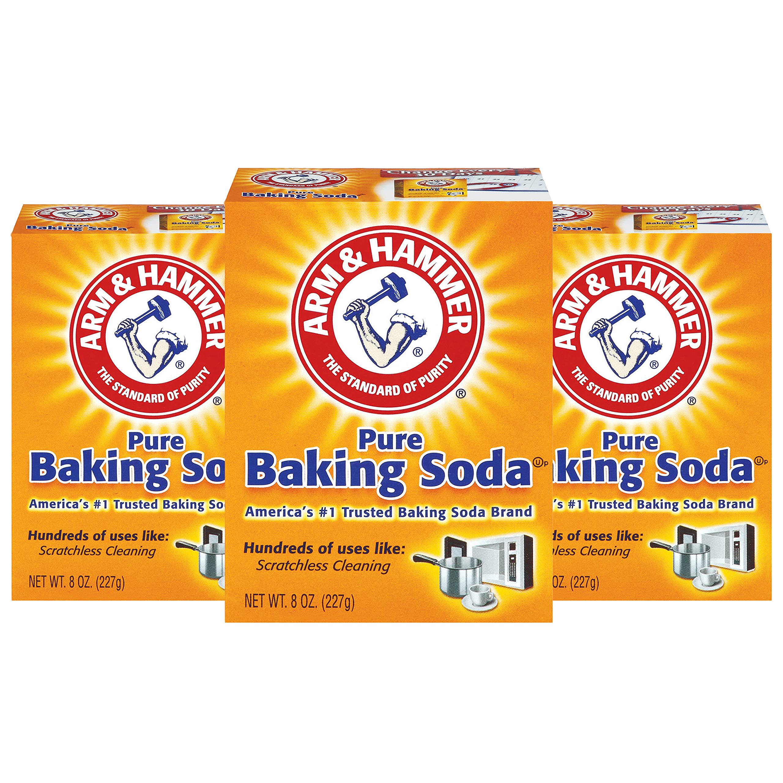 Arm And Hammer Pure Baking Soda 8 Ounce Pack 3 | Desertcart Morocco