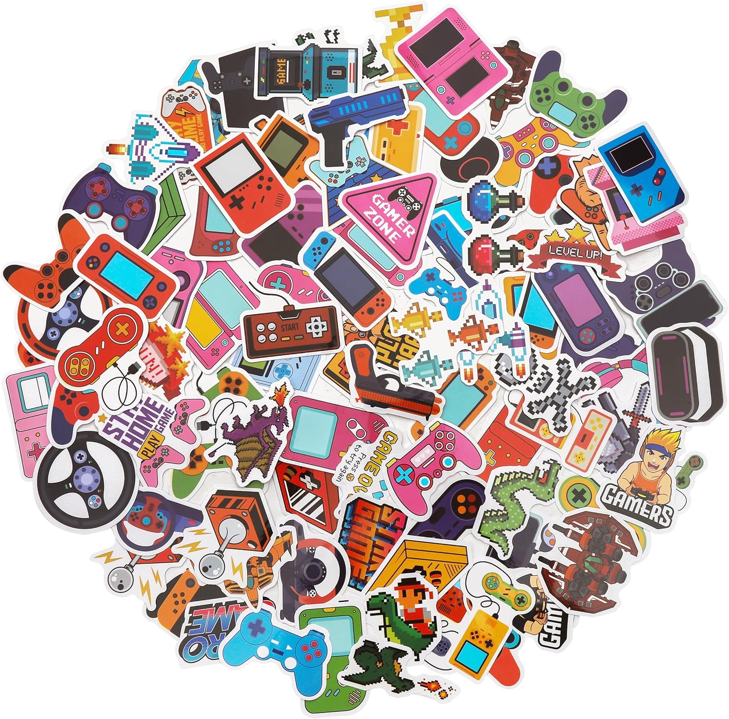 Amazon.com: 100 Pack Video Game Stickers, Video Game Party Favors ...