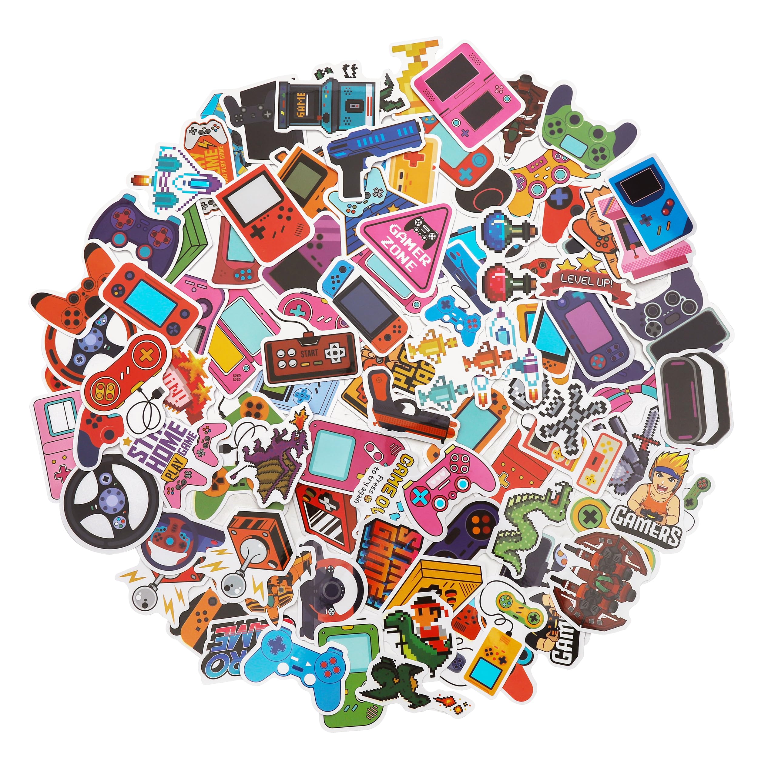 Amazon.com: 100 Pack Video Game Stickers, Video Game Gamer Party Favors ...