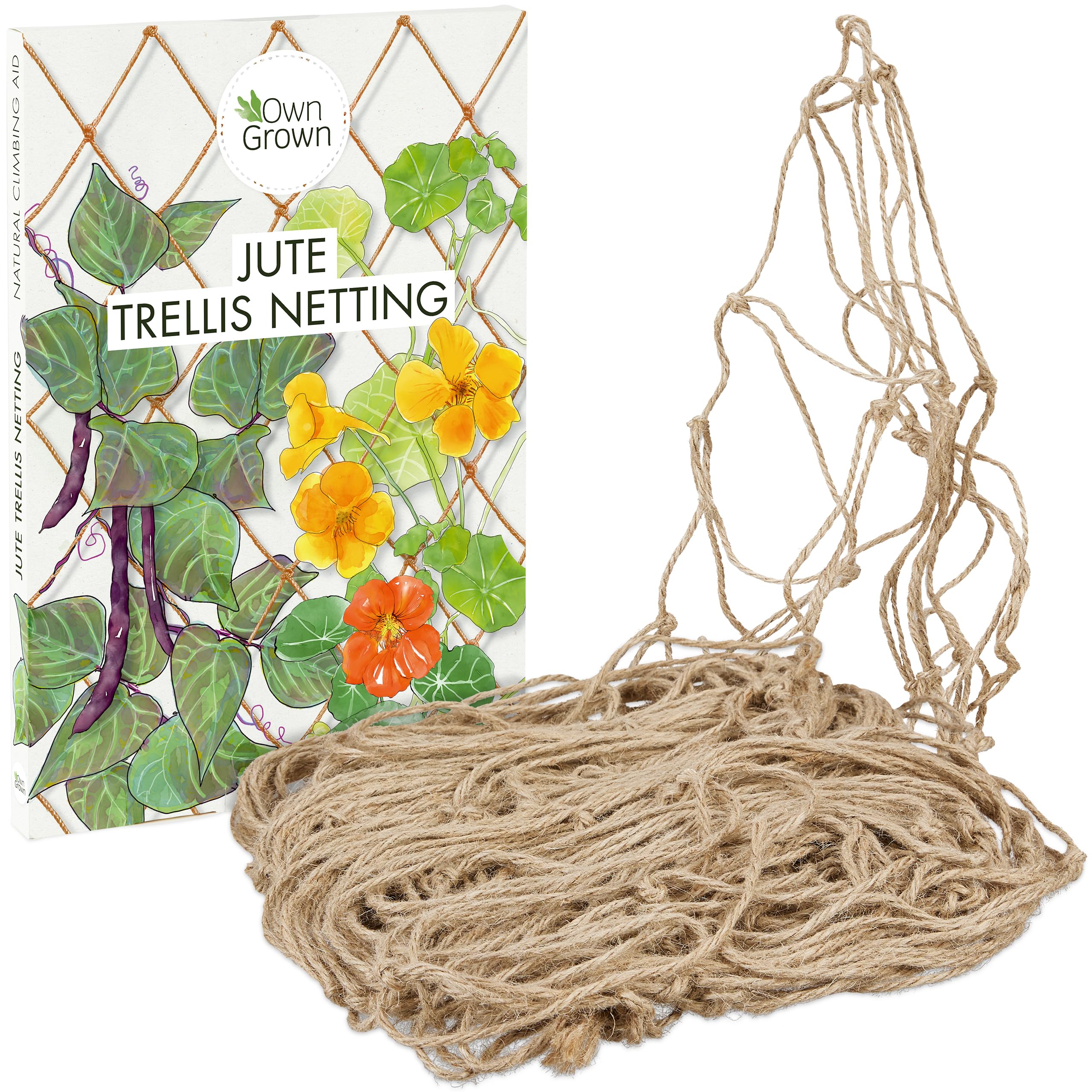 Snapklik.com : Climbing Plant Support : 70x70in Natural Jute Garden ...