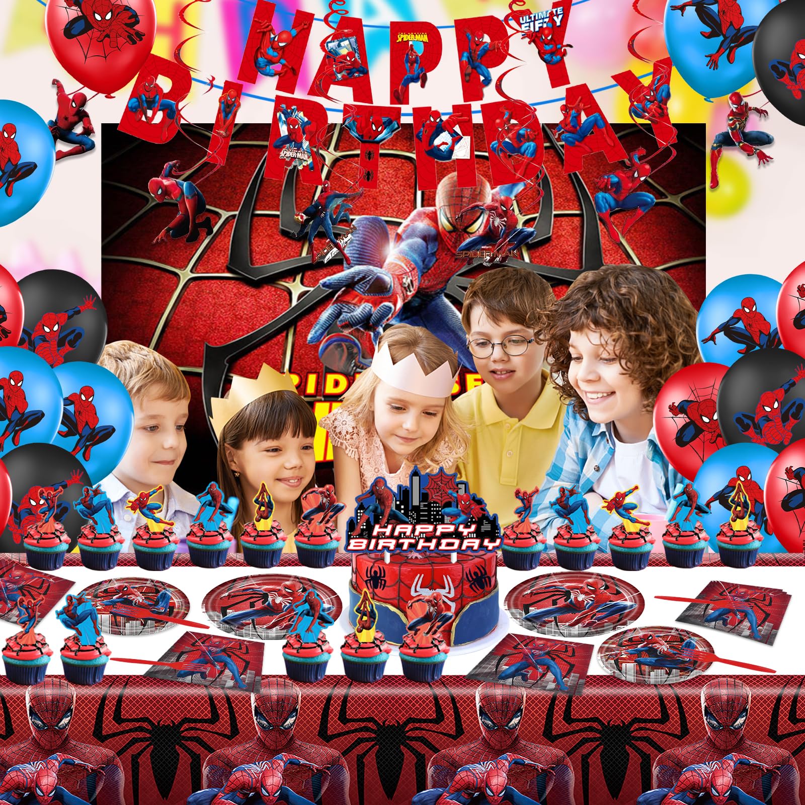Spider Man Birthday Party Supplies Spiderman Party Supplies