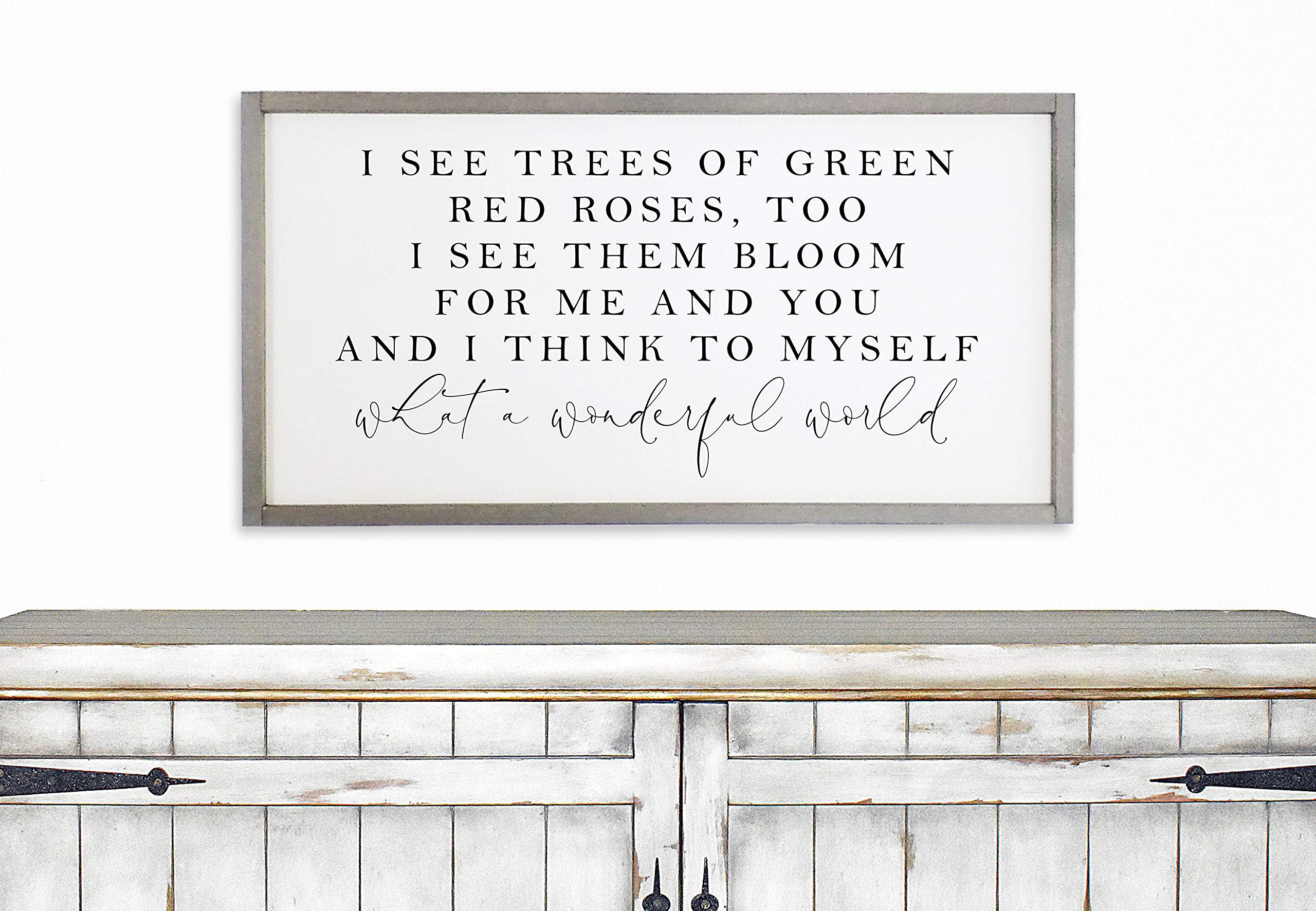 What A Wonderful World Sign I See Trees Of Green Song