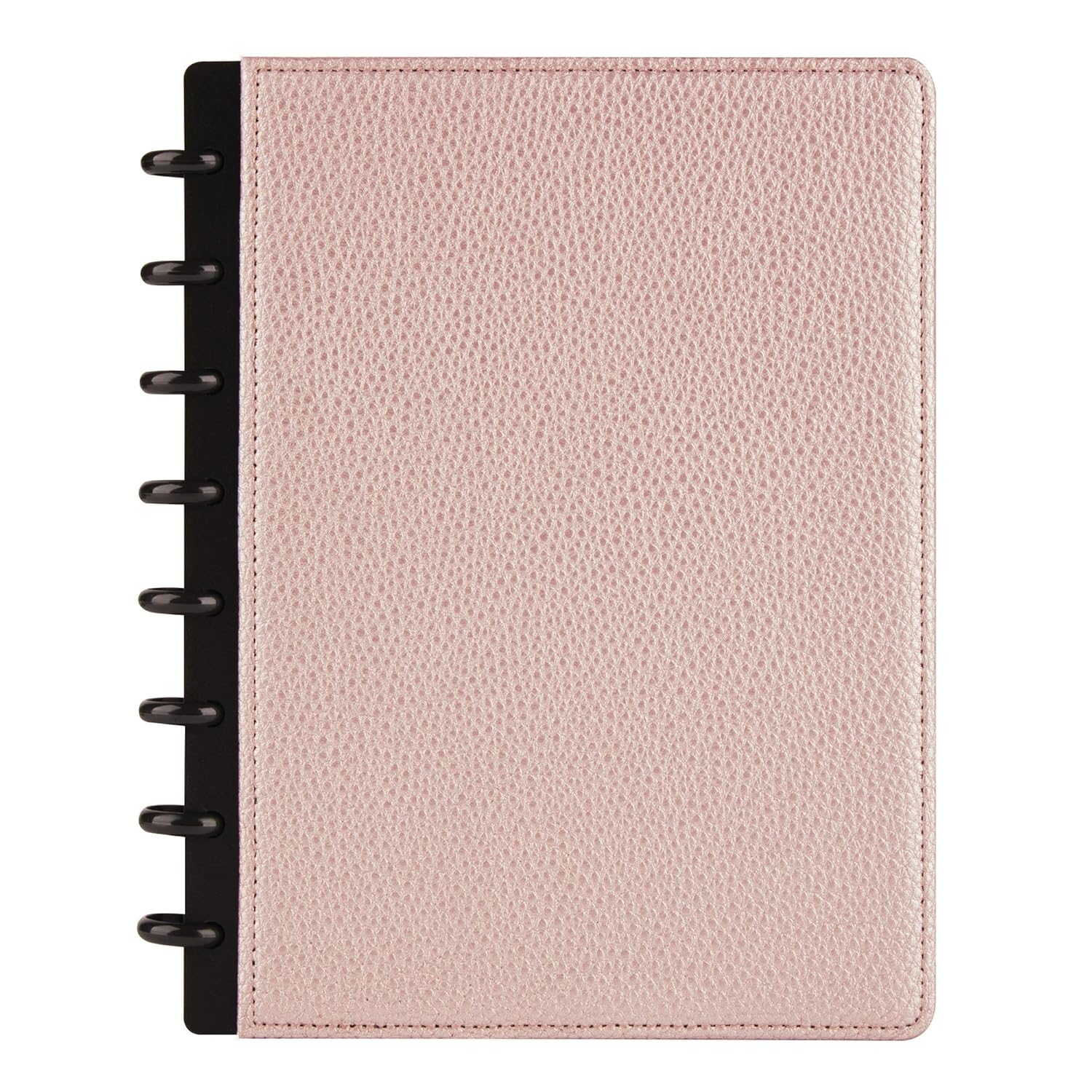 TUL® Discbound Notebook With Pebbled Leather Cover, Junior Size, Narrow ...