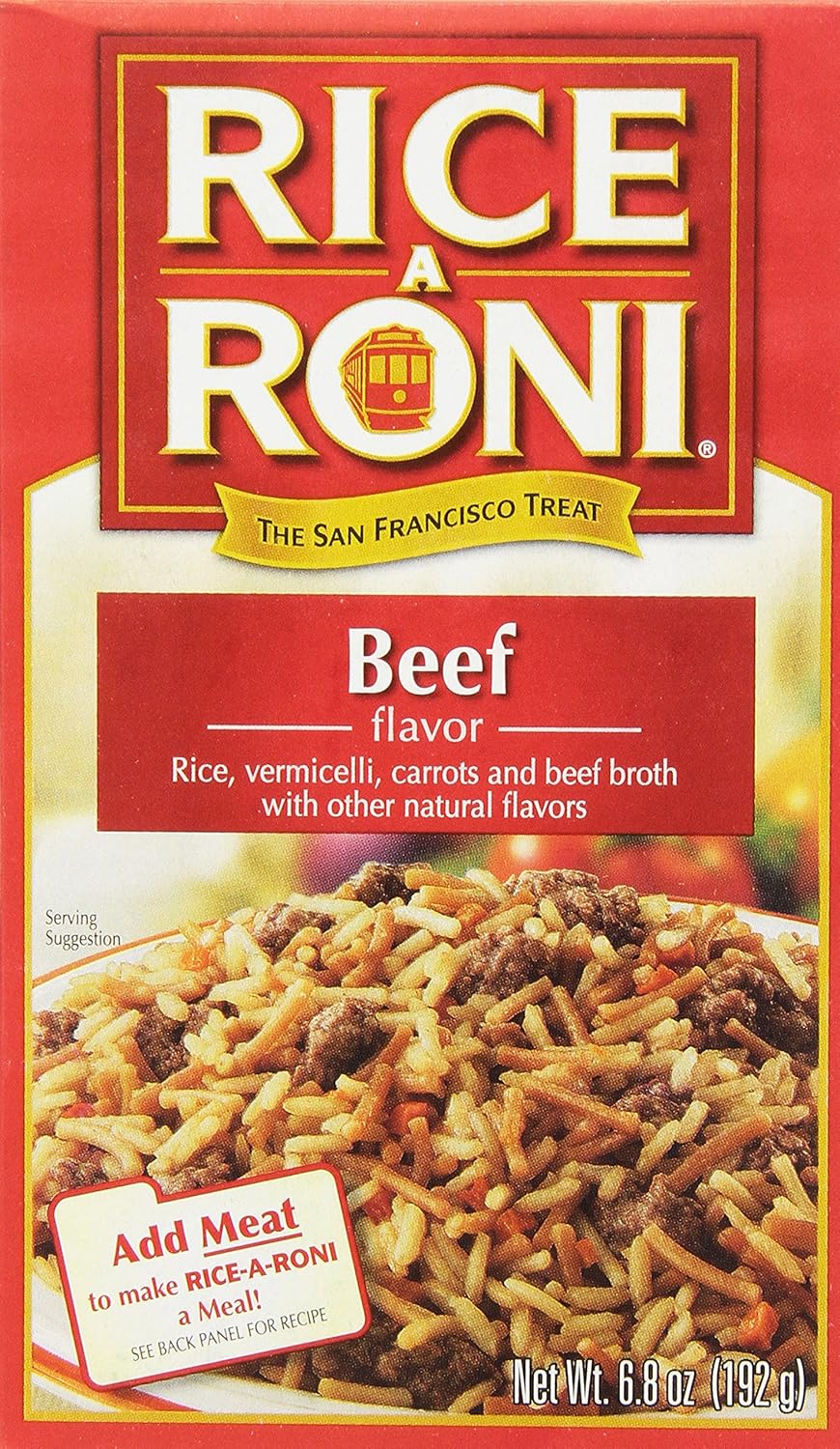 Amazon.com : Rice A Roni Rice, Beef Flavor, 6.8 Ounce (Pack of 12 ...