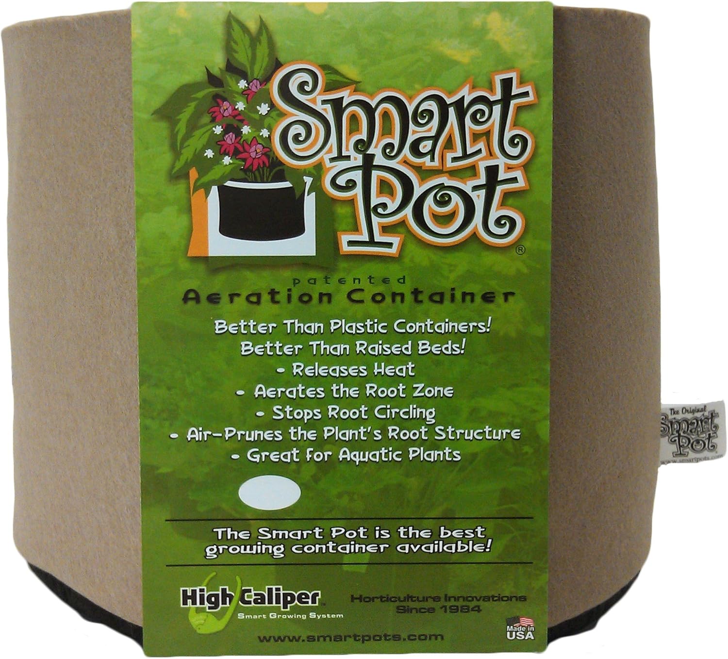 Amazon.com : Smart Pots 1-Gallon Smart Pot Soft-Sided Container, Tan ...