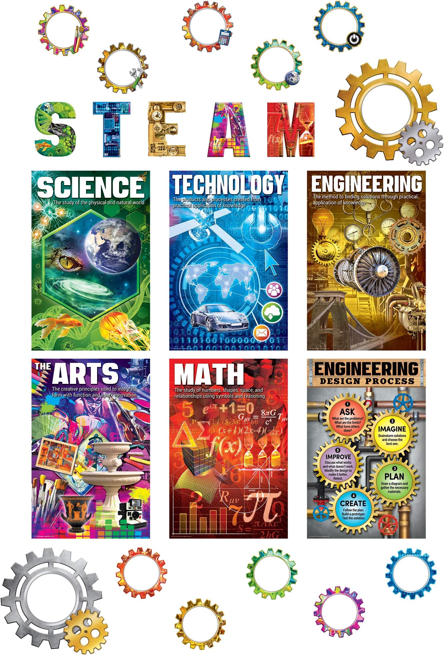 Amazon.com : Teacher Created Resources STEAM Bulletin Board (TCR2150 ...