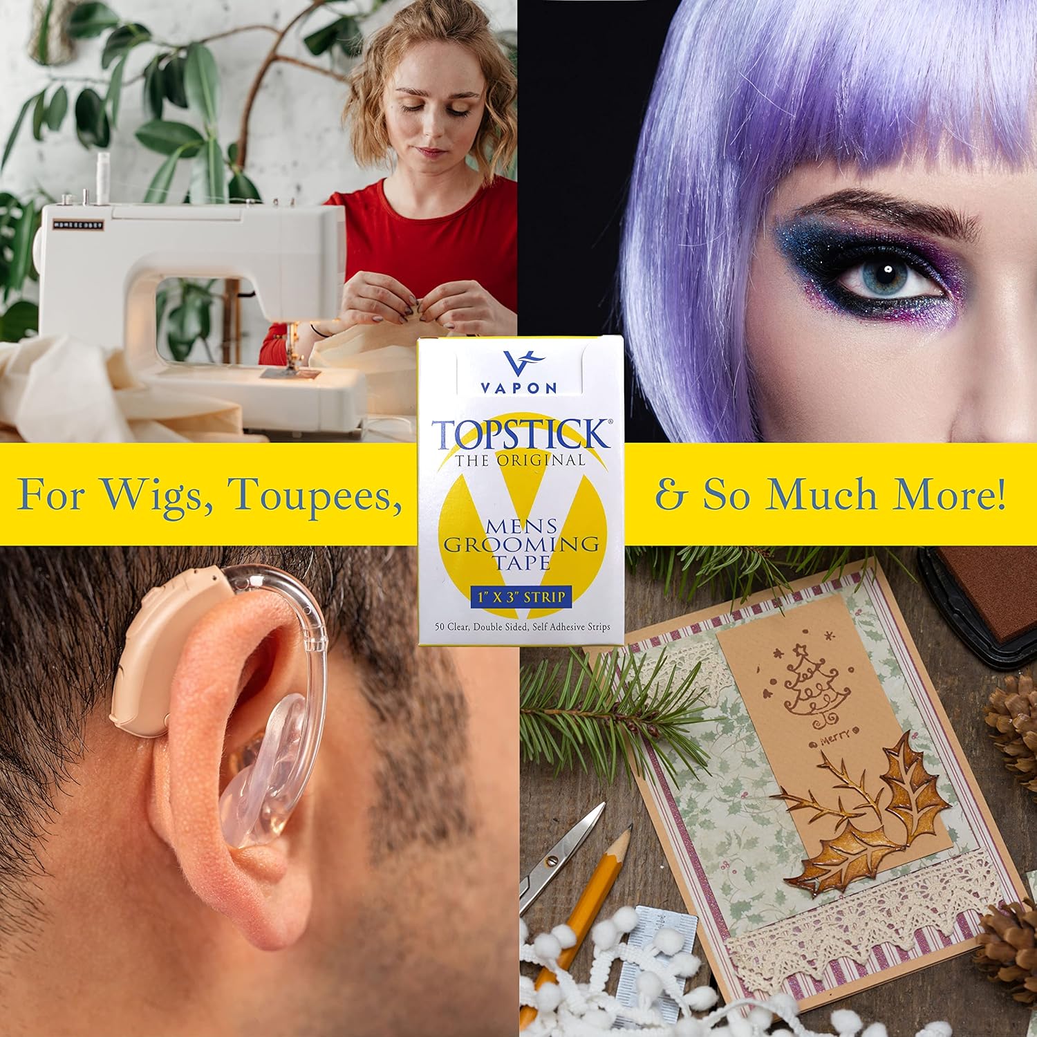 Buy Vapon Topstick - The Original Men's Grooming Tape - 300 Count 6 ...