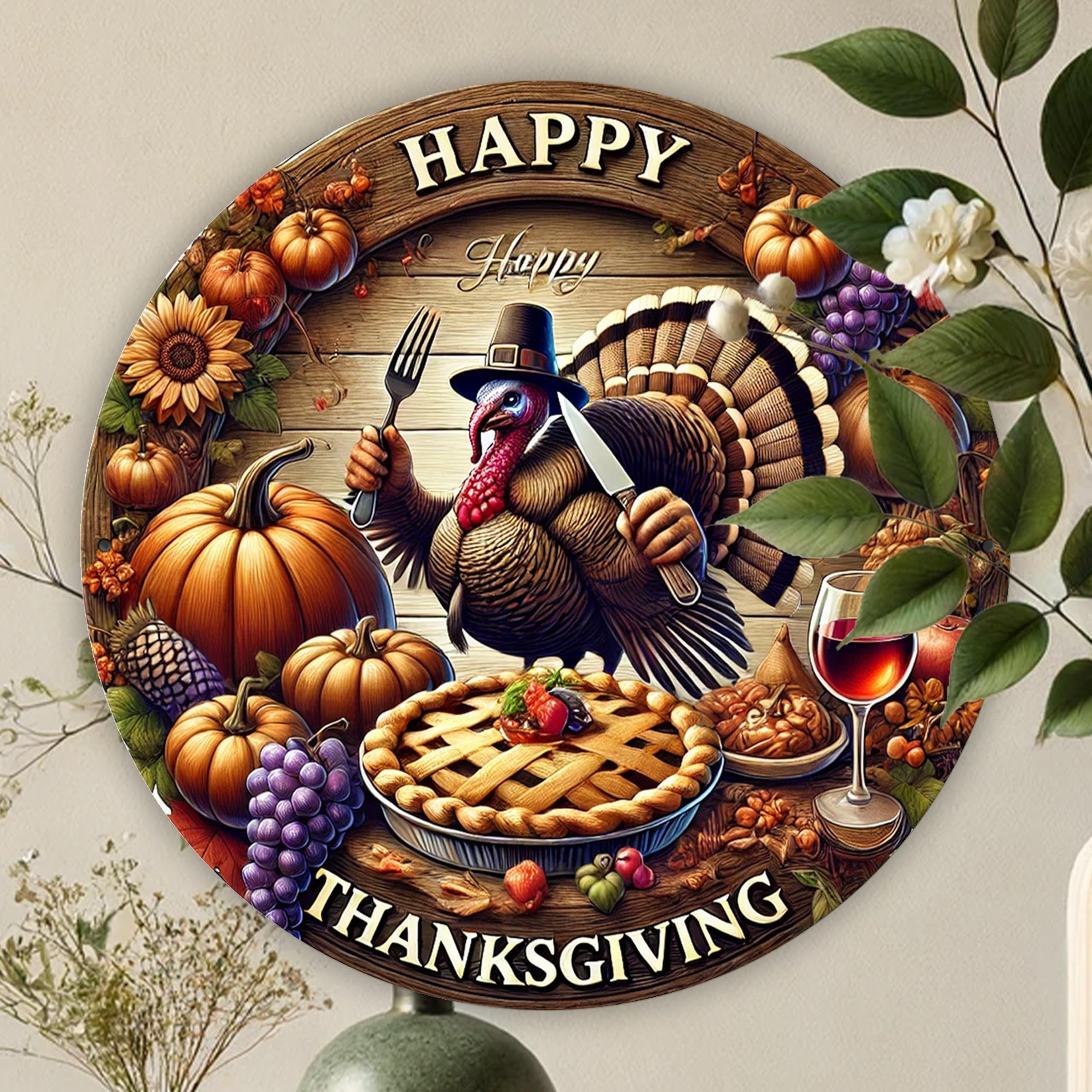 Amazon.com: Thanksgiving Door Sign,Thanksgiving Turkey Hanger for Front ...