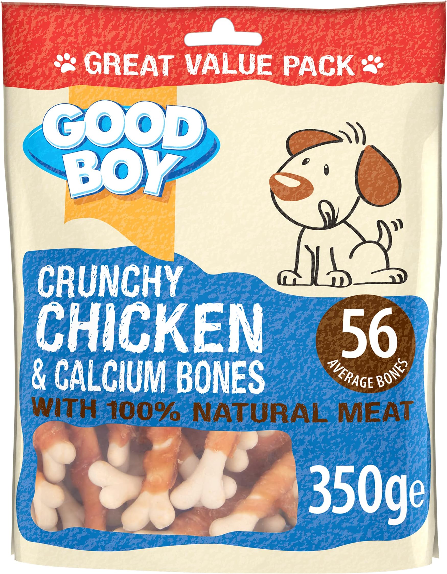 Good Boy Pawsley and Co Crunchy Chicken and Calcium Bones 350g : Amazon ...