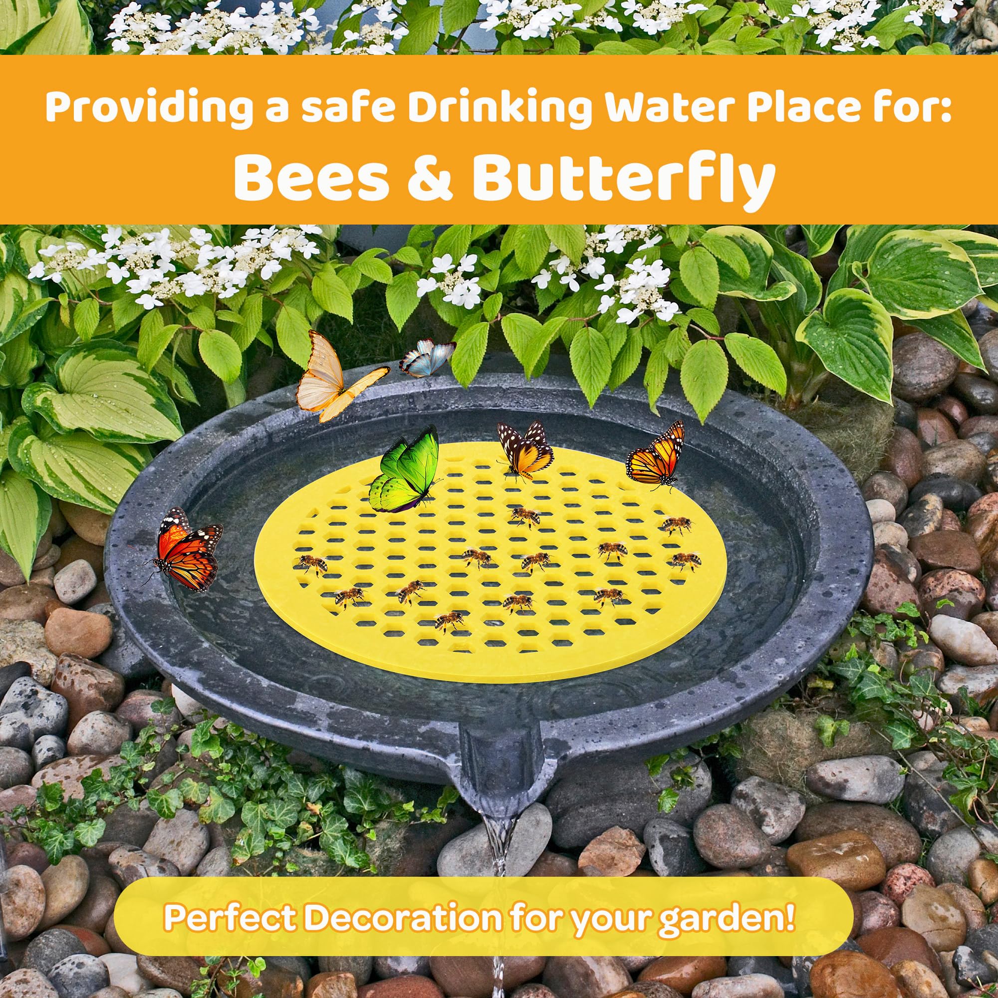 Snapklik.com : DECOHS 4 Pack Floating Bee Island- 7.87 Inch EVA Foam ...