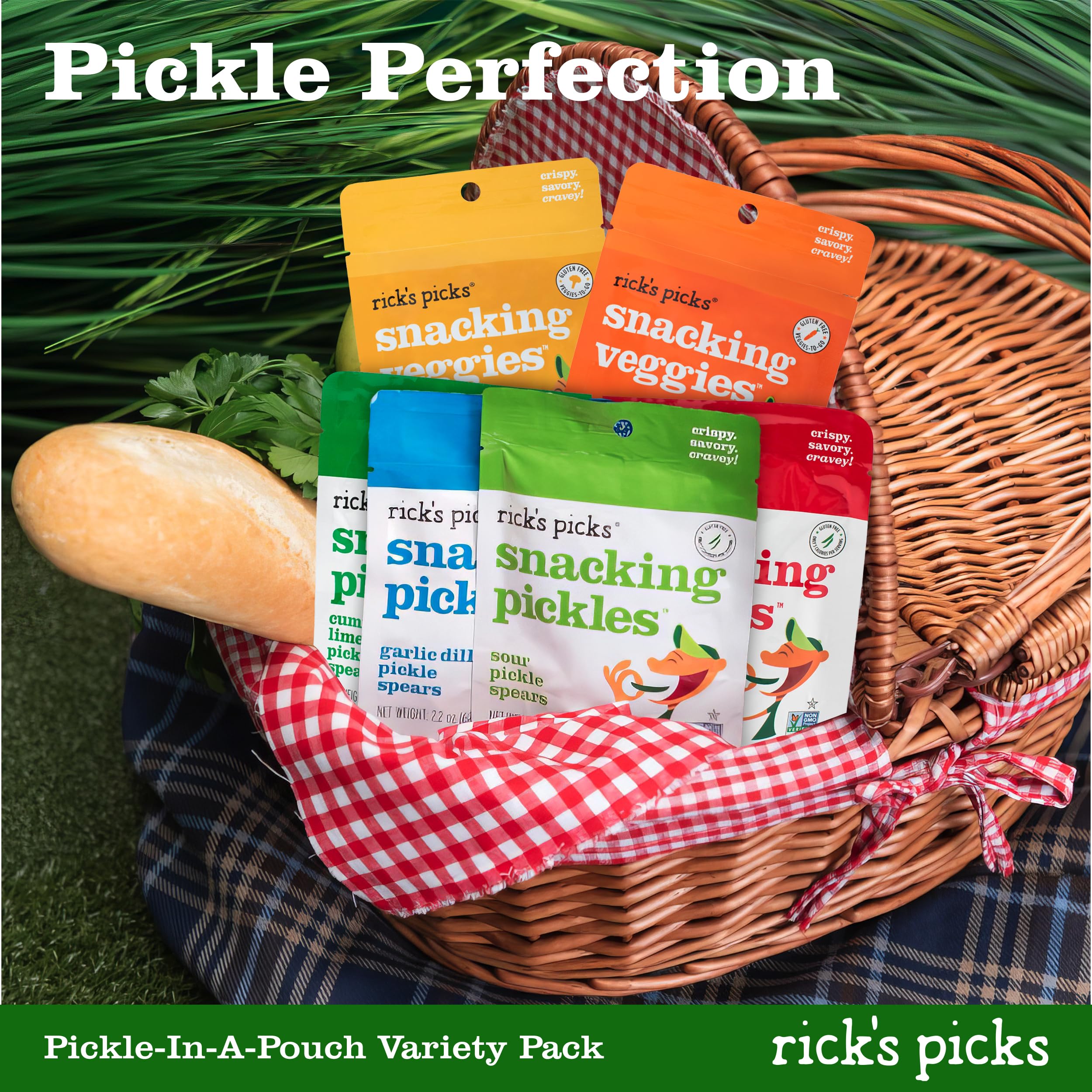 Snapklik.com : Ricks Picks Snacking Pickles In A Pouch, New Tasters ...