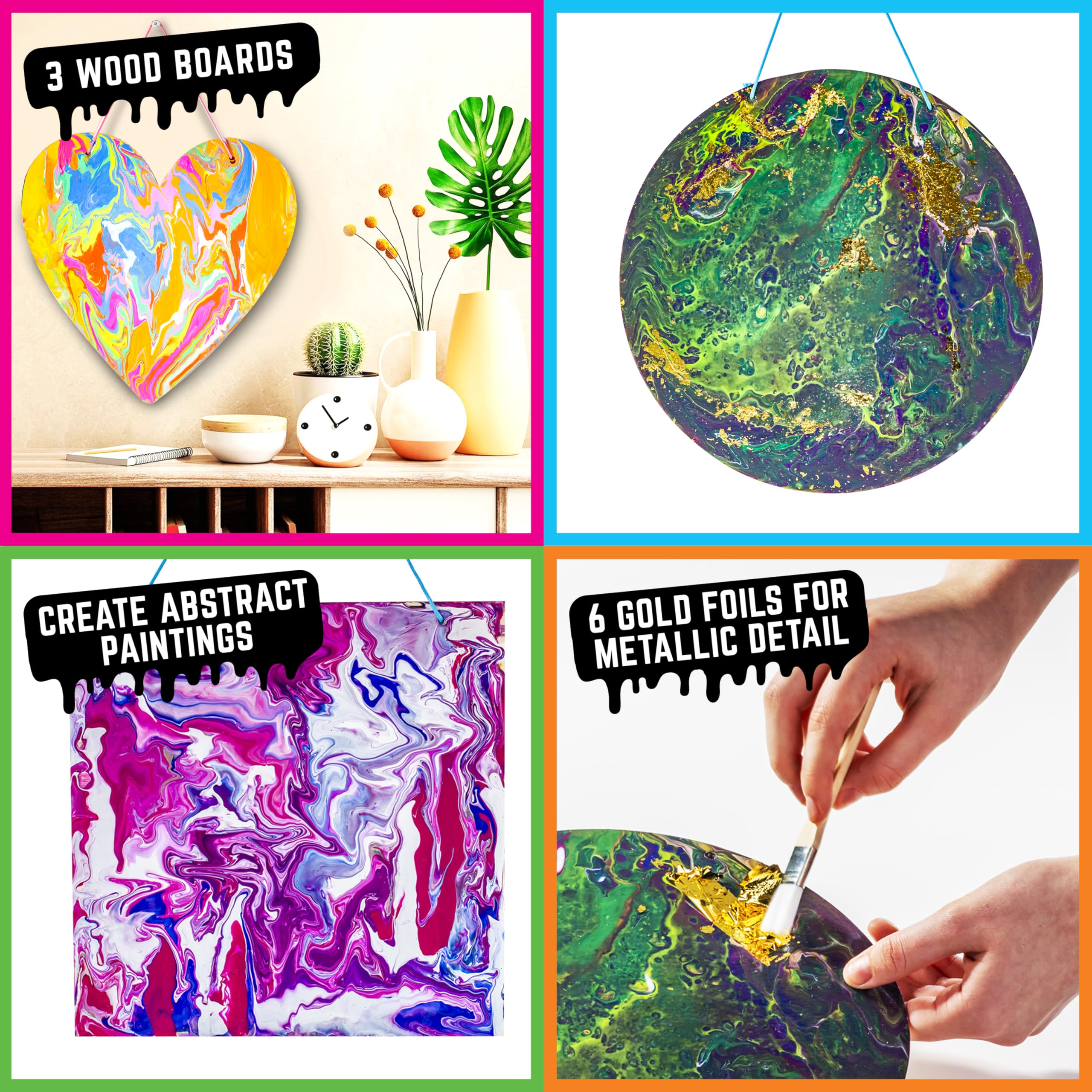 Snapklik.com : Original Stationery Kids Paint Pouring Kits - Multicolor ...