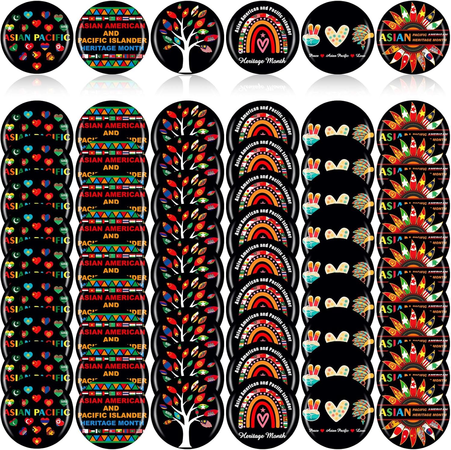 Amazon.com: PIAOPIAONIU 120 Pcs Asian American and Pacific Islander ...