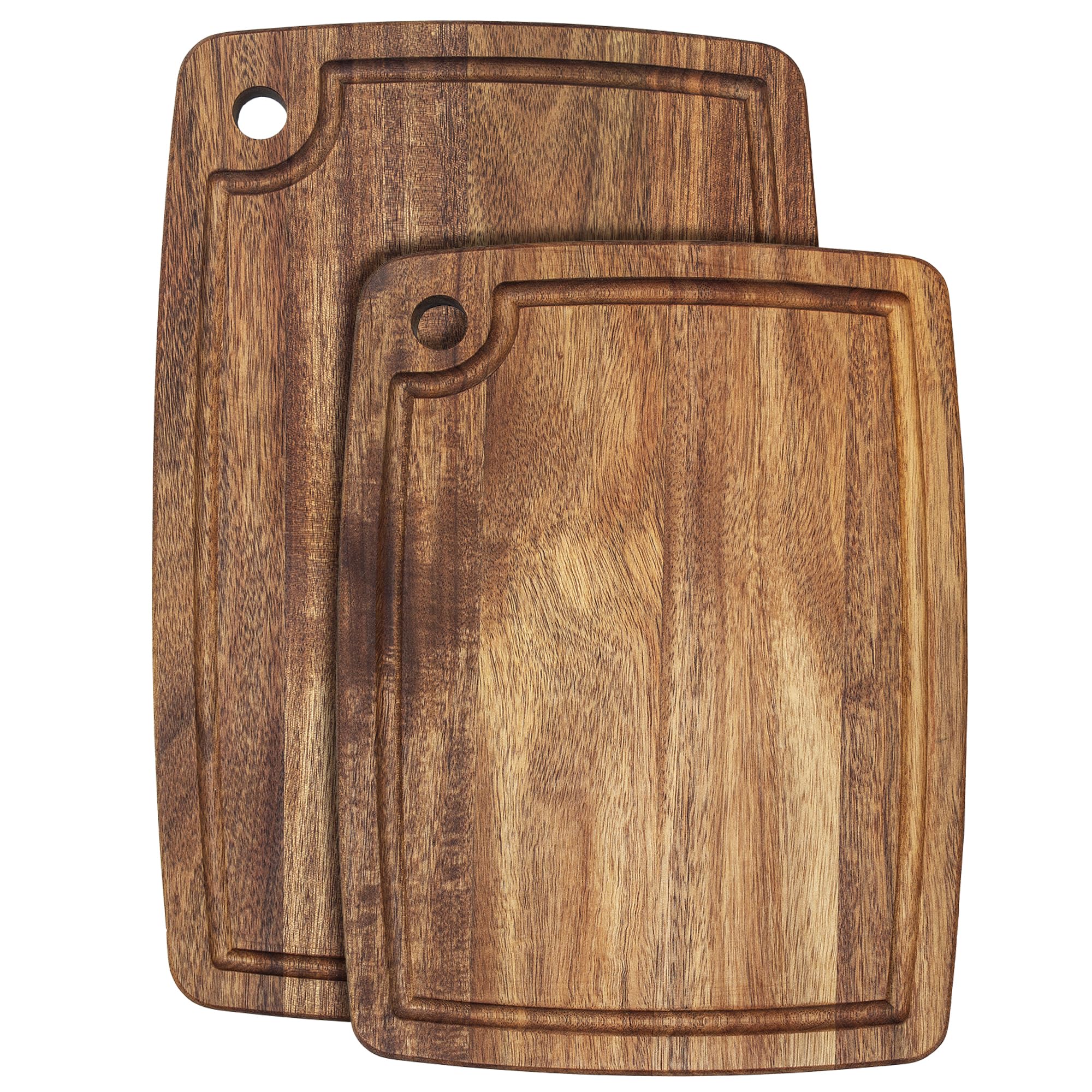Amazon.com: TB Home 2-Piece Acacia Wood Cutting Board Set, Set of 2 ...