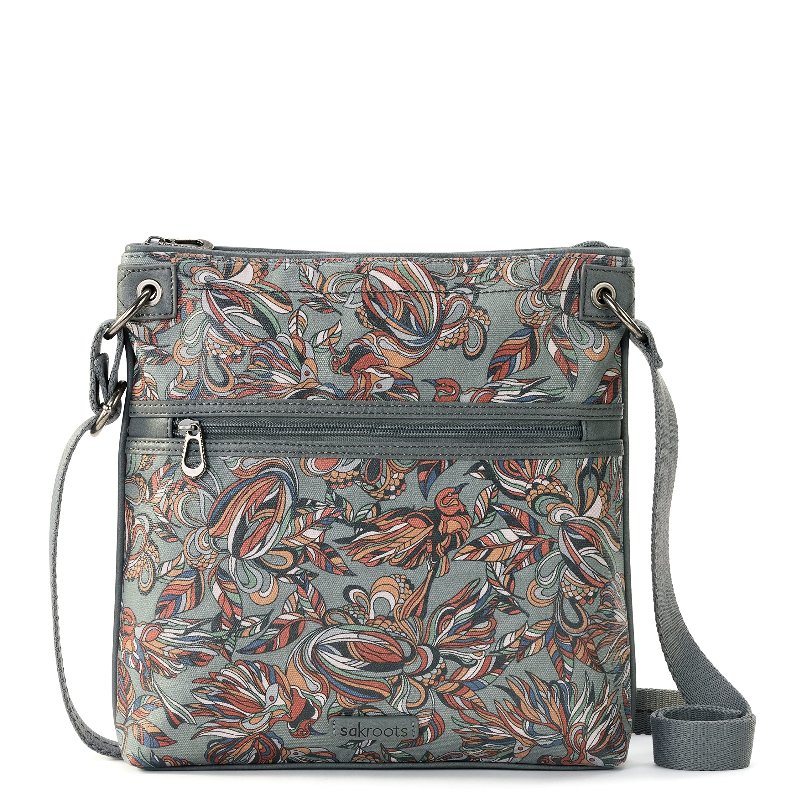 Sakroots Flat Cross Body, Grey Treehouse: Handbags: Amazon.com