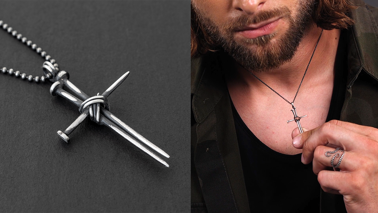 Watch Sterling silver cross necklace for men | mens gothic jewelry on ...
