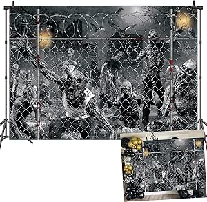 Amazon.com : 7x5ft City Zombie Backdrop Destroyed City Wire Background ...