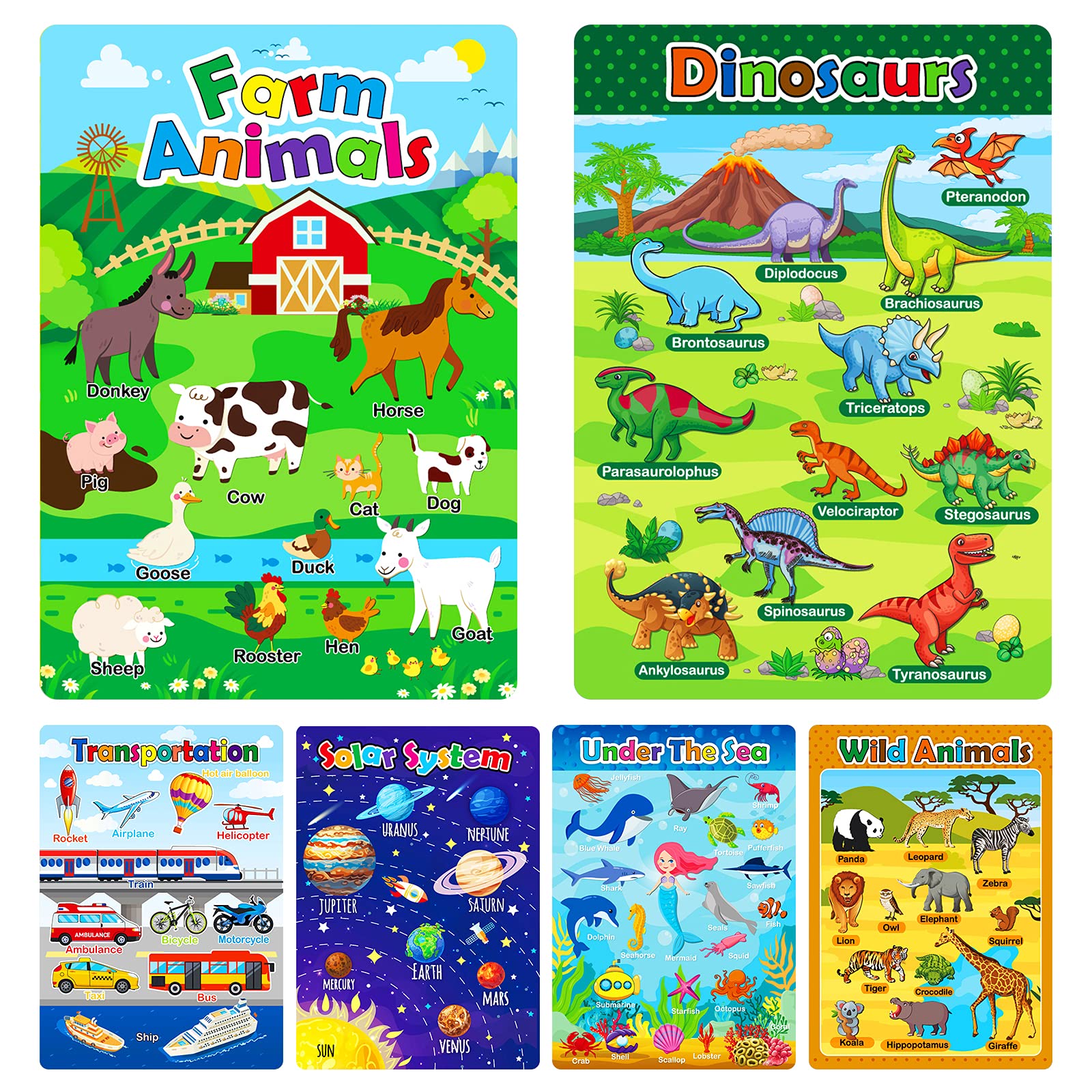 Buy 10 Colorful Educational s for Toddlers Preschool Kindergarten ...
