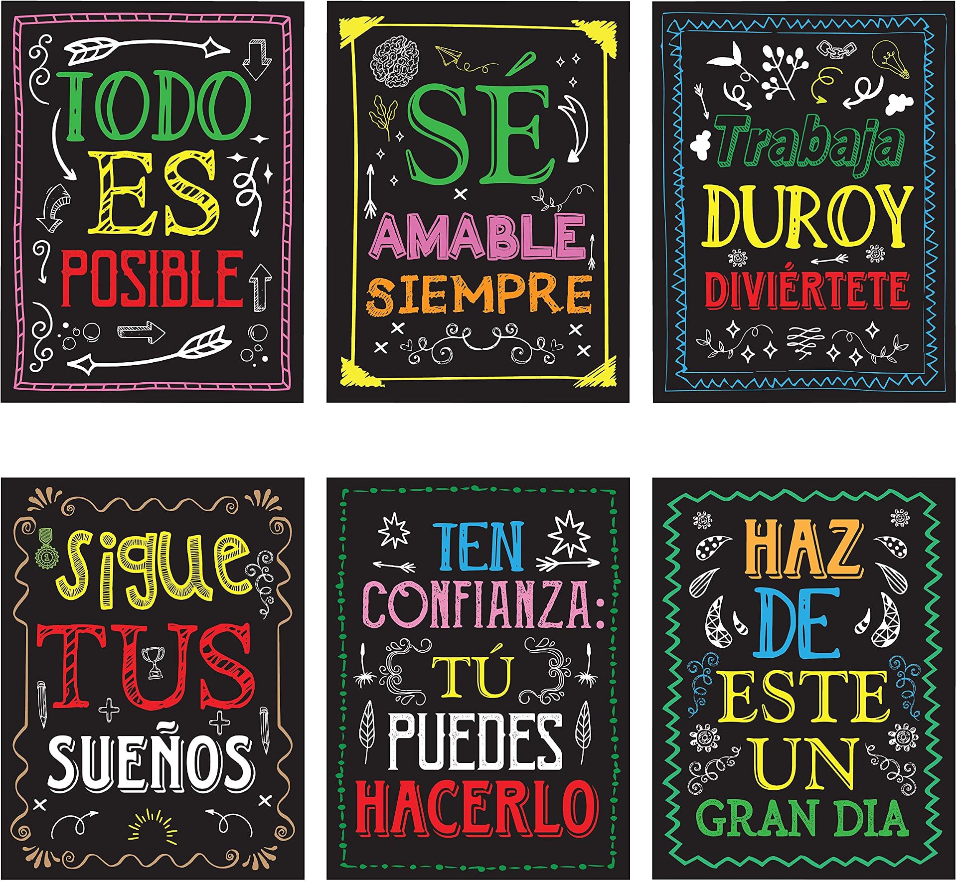 Also 6 Spanish Classroom Decoration Posters Educational And ...