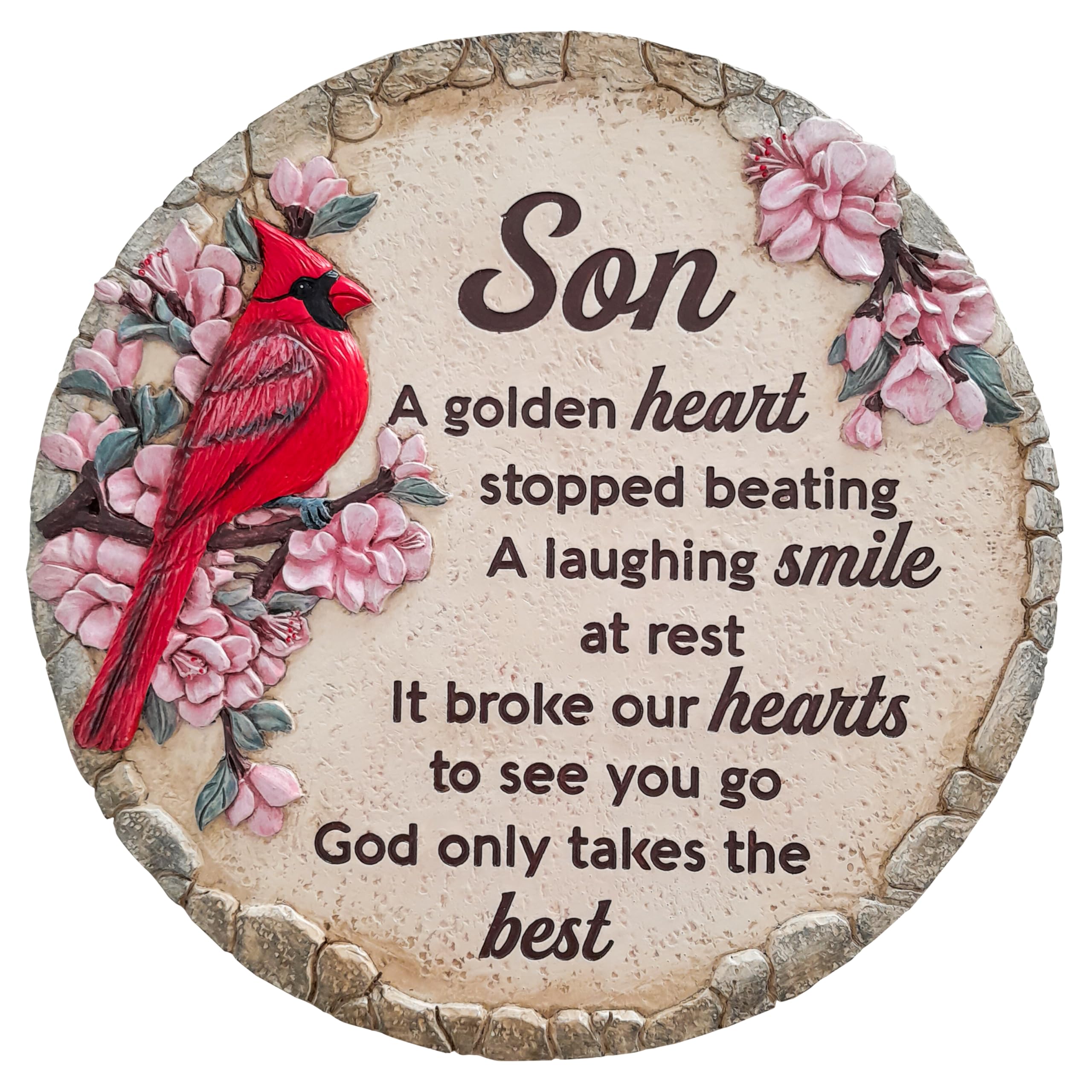 Amazon.com: Son Memorial Garden Stone, Memory Stones for Son, Cardinal ...
