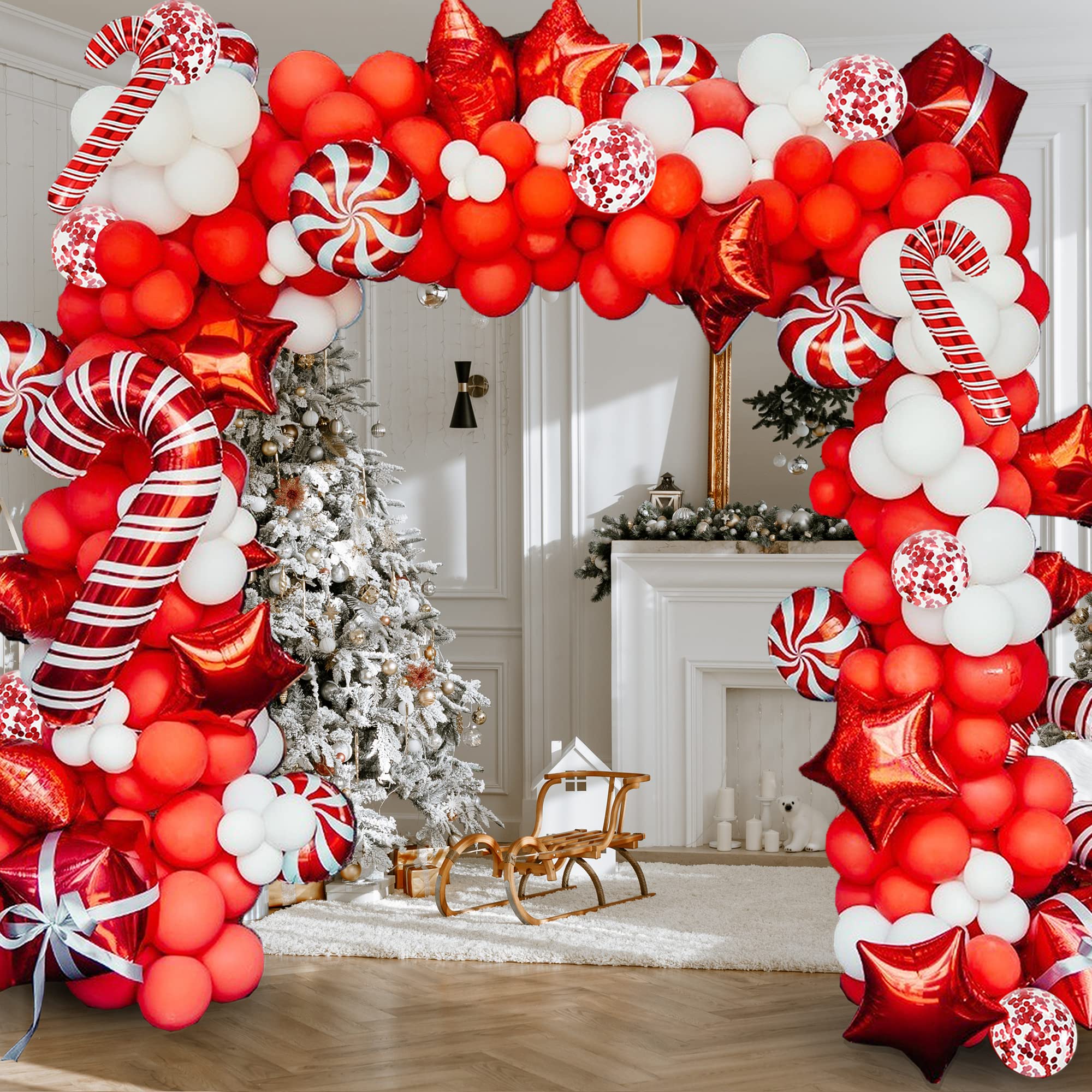 Amazon.com: 175PCS Christmas Balloon Arch Kit, Christmas Balloon ...